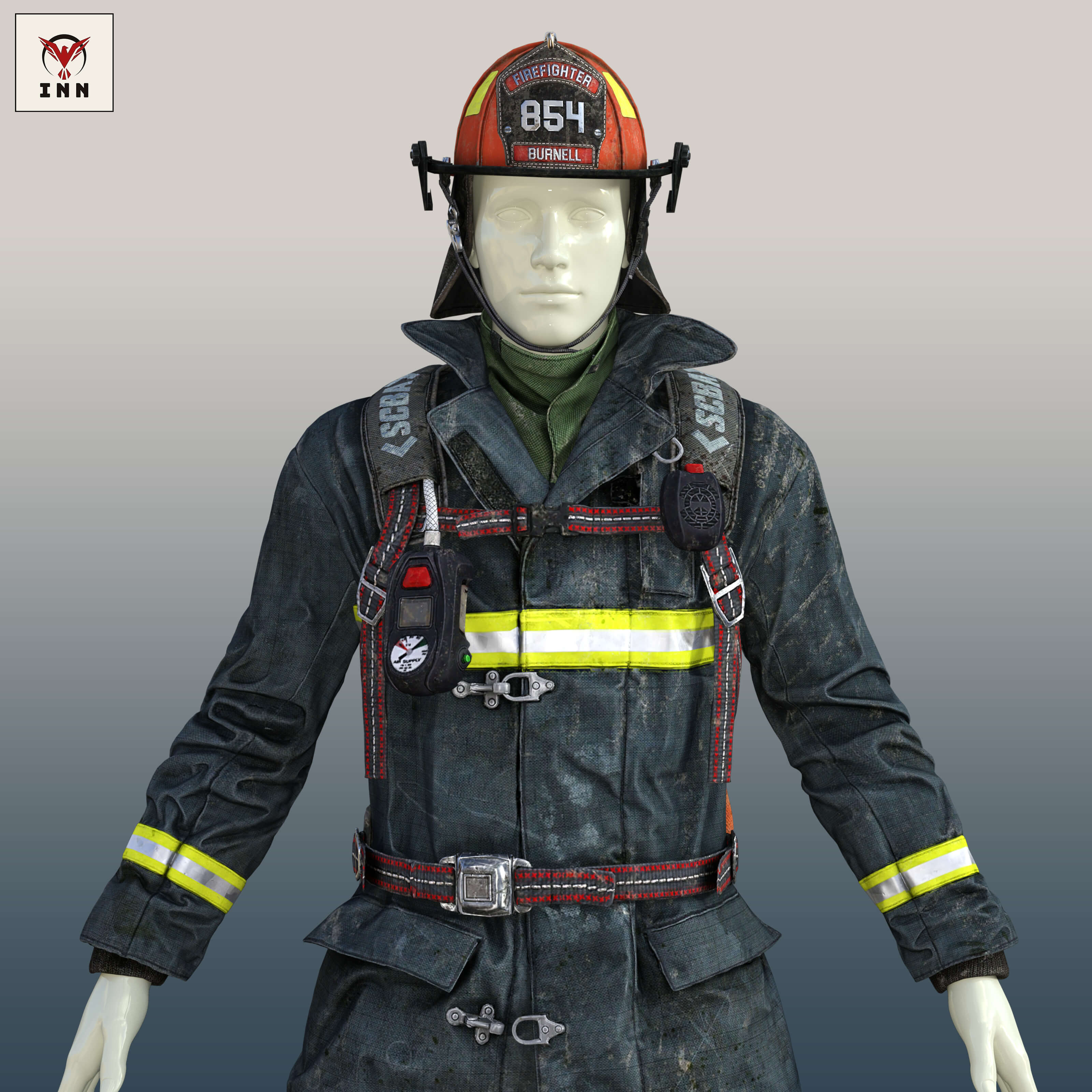 Everyday - Firefighter Outfit for G8M and G9 Daz Content by INN