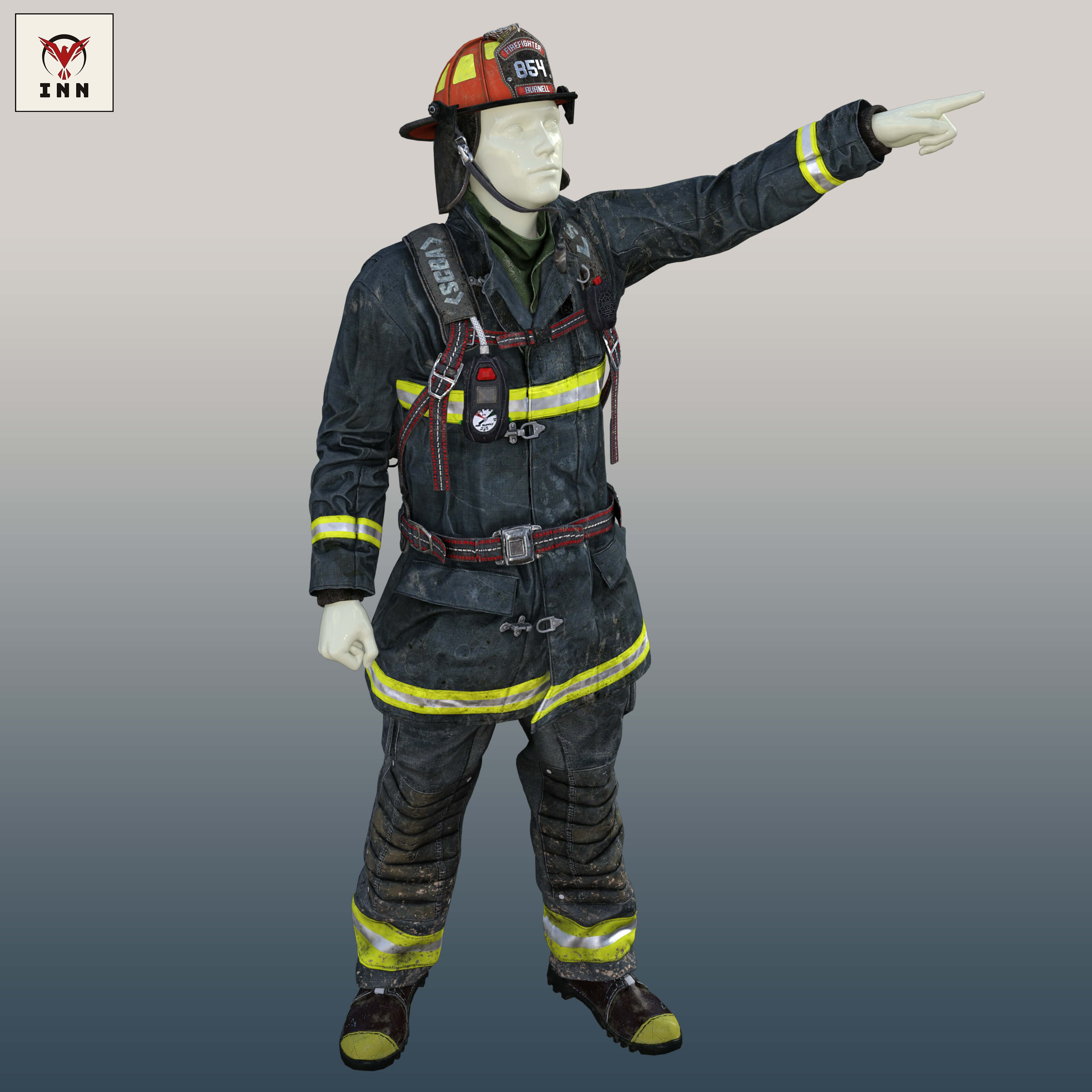 Large Printable Firefighter Outfit