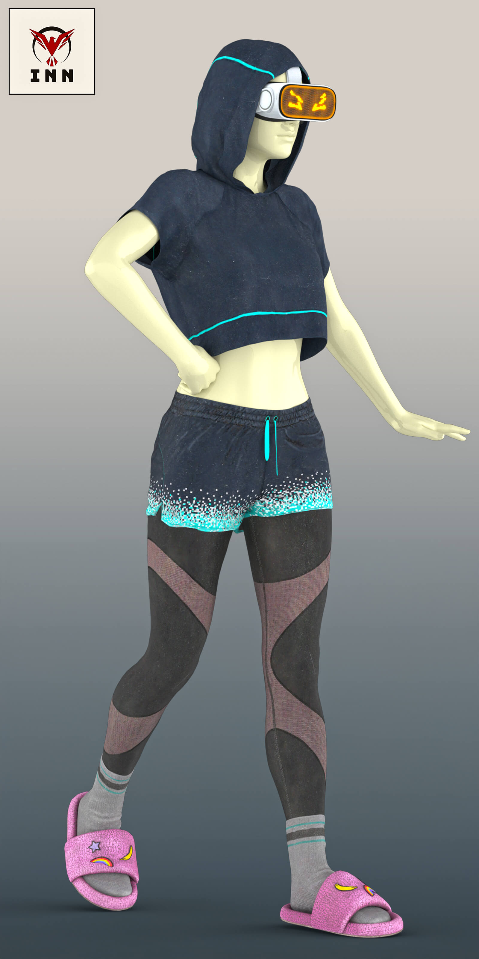 Everyday - Gamer Girl for G8F & G9 Daz Content by INN