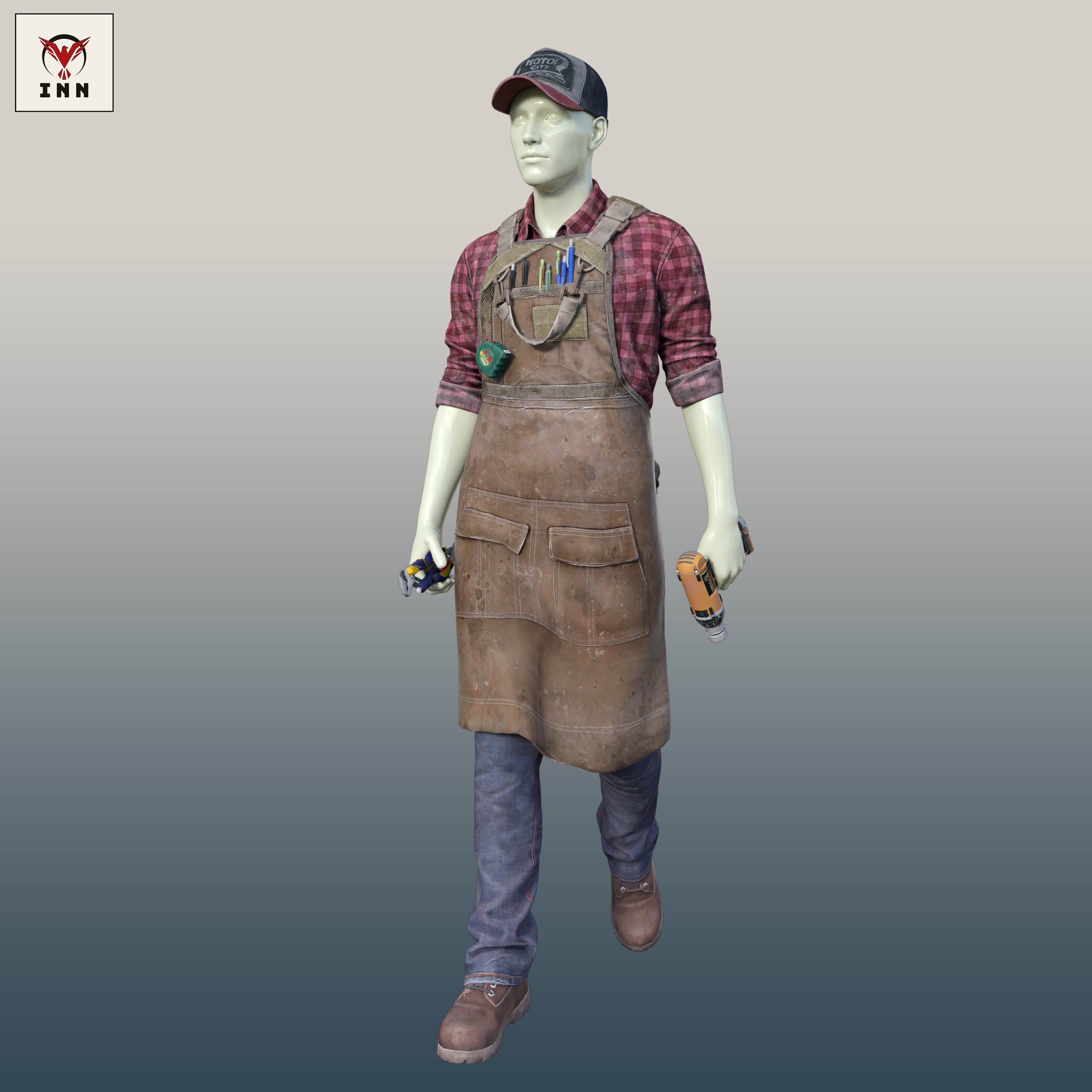 Everyday - Handyman Outfit for G8M & G9 Daz Content by INN