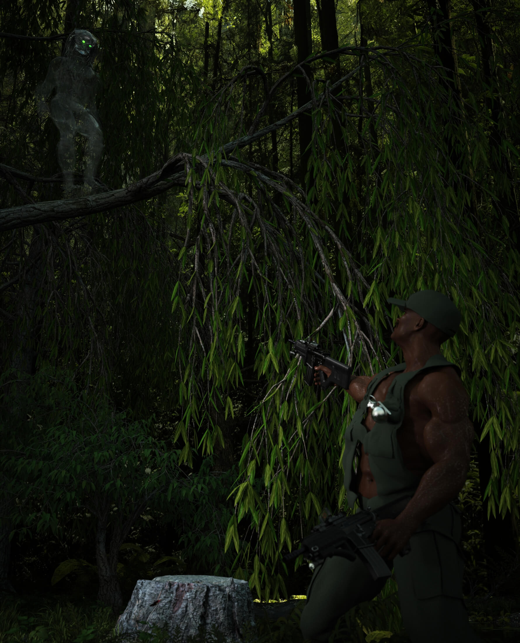 Predator Outfit and Props For Genesis 8 Female - Daz Content by INN