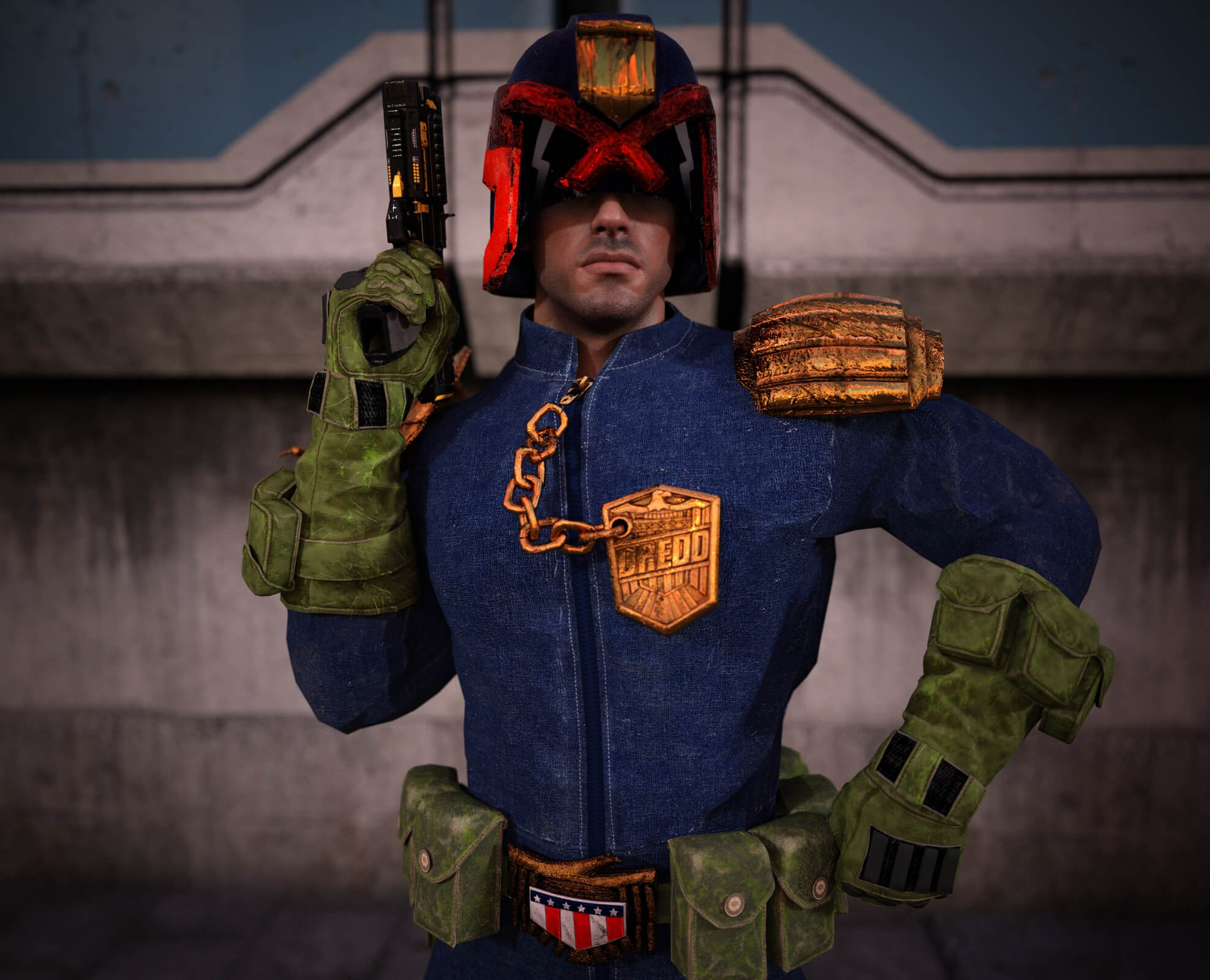 Judge Dredd Outfit for Genesis 8 Male - Daz Content by INN