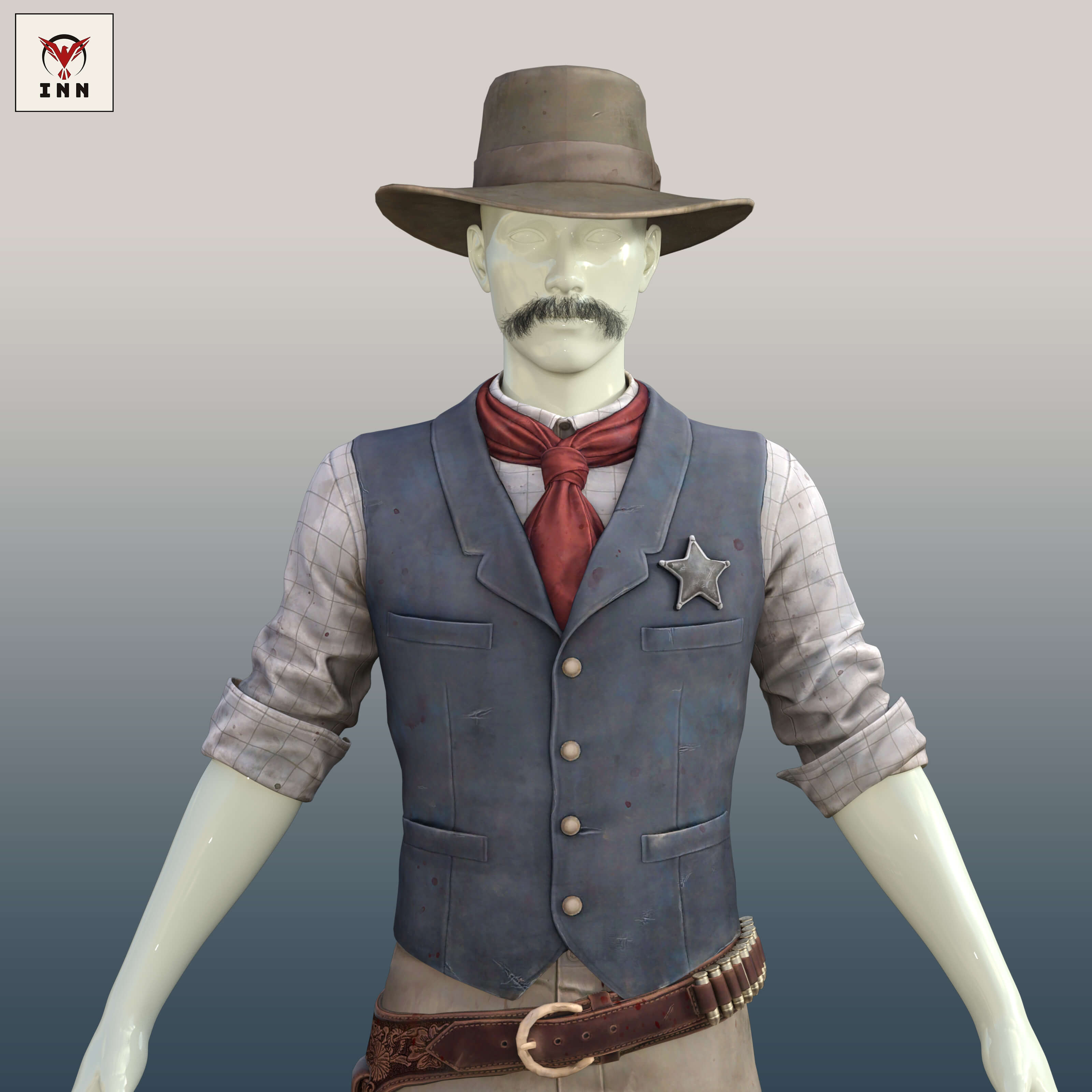 Sheriff Outfit for G8M and G9 - Daz Content by INN