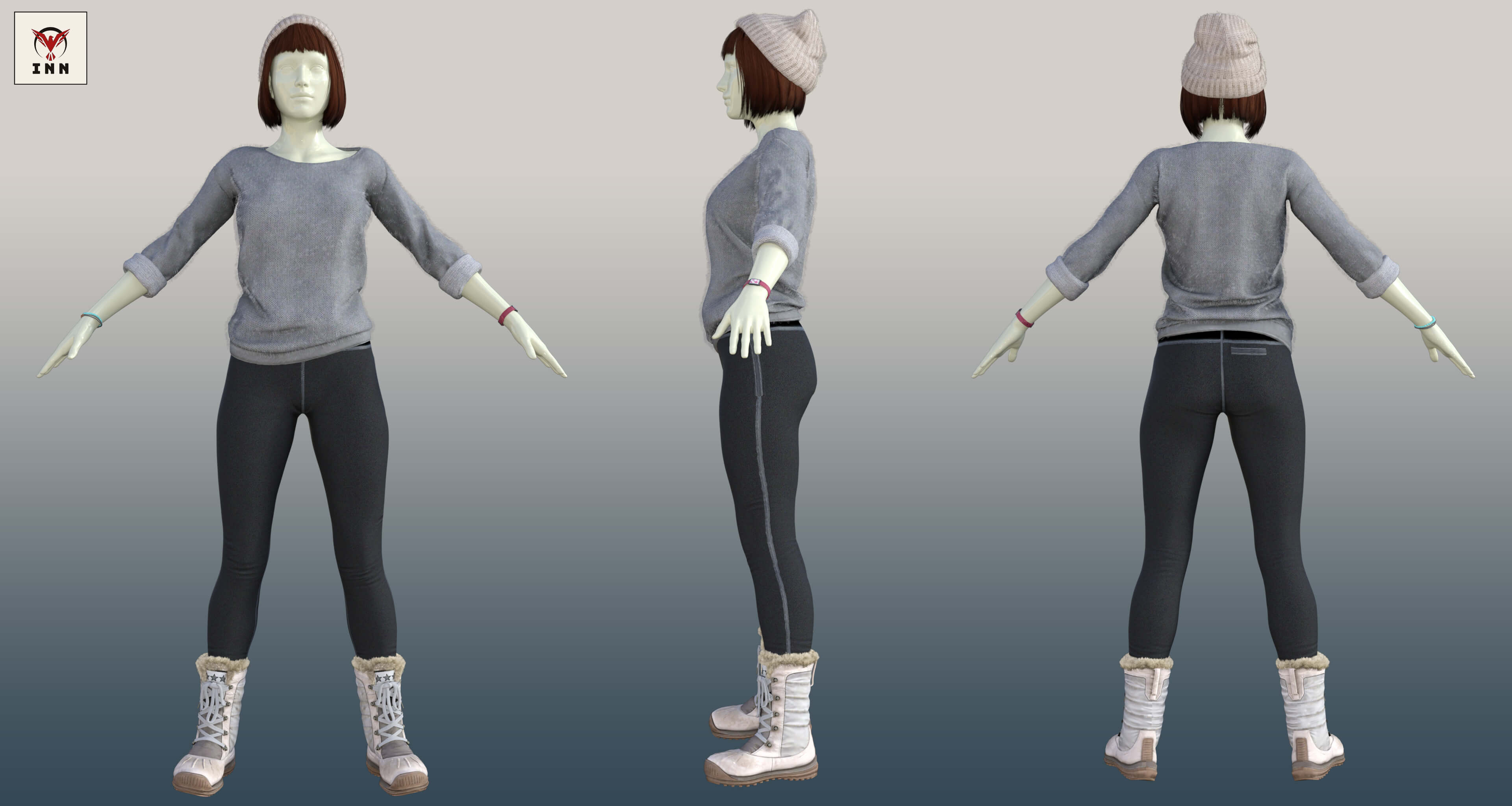 Winter Outfit for Genesis 8 Female & Genesis 9 - Free Daz Content by INN