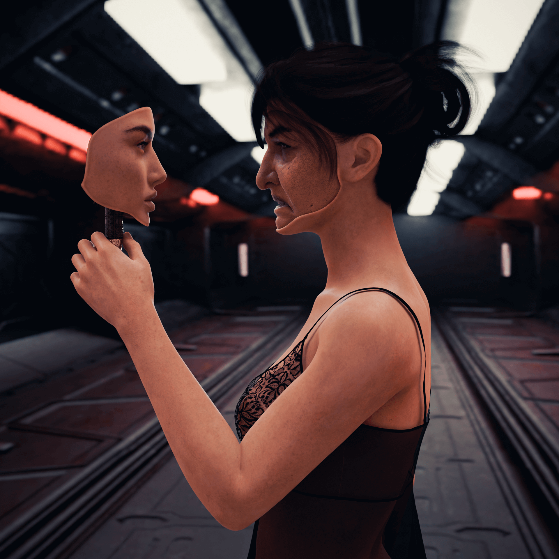 Reflection of the soul 3D Render, Digital Art by intenzo