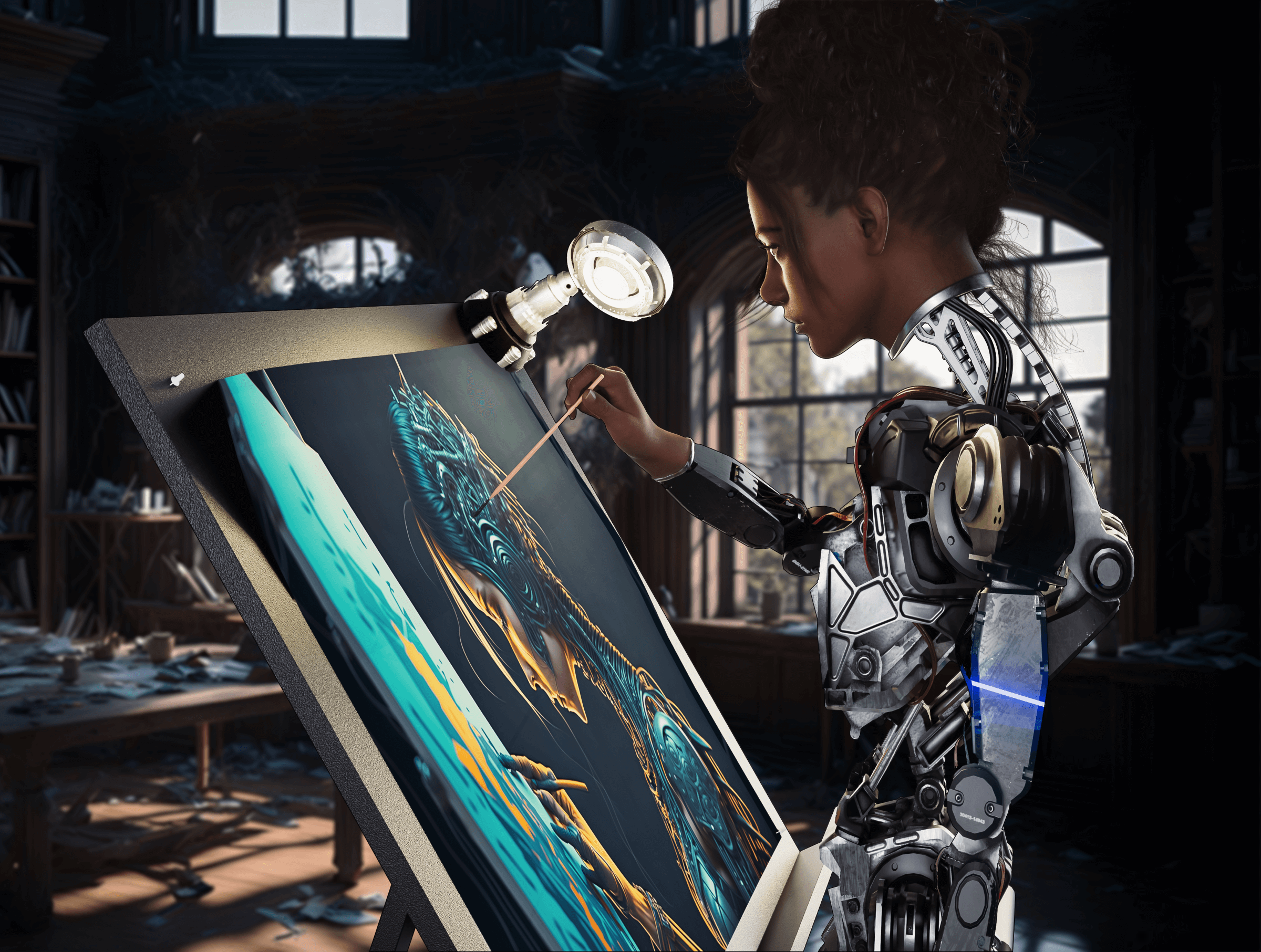 The Future of neural networks 3D Render, Digital Art by intenzo