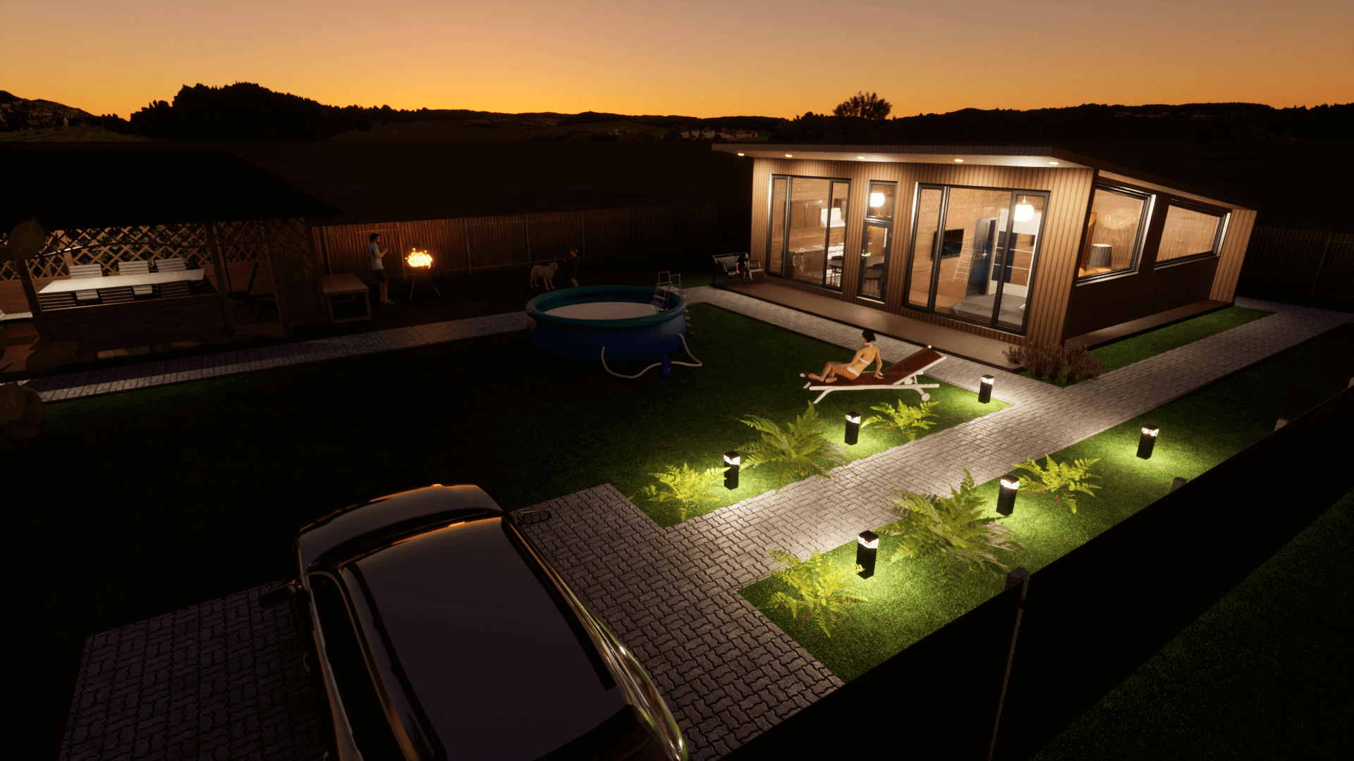 Visualization of a suburban area 3D Render by intenzo