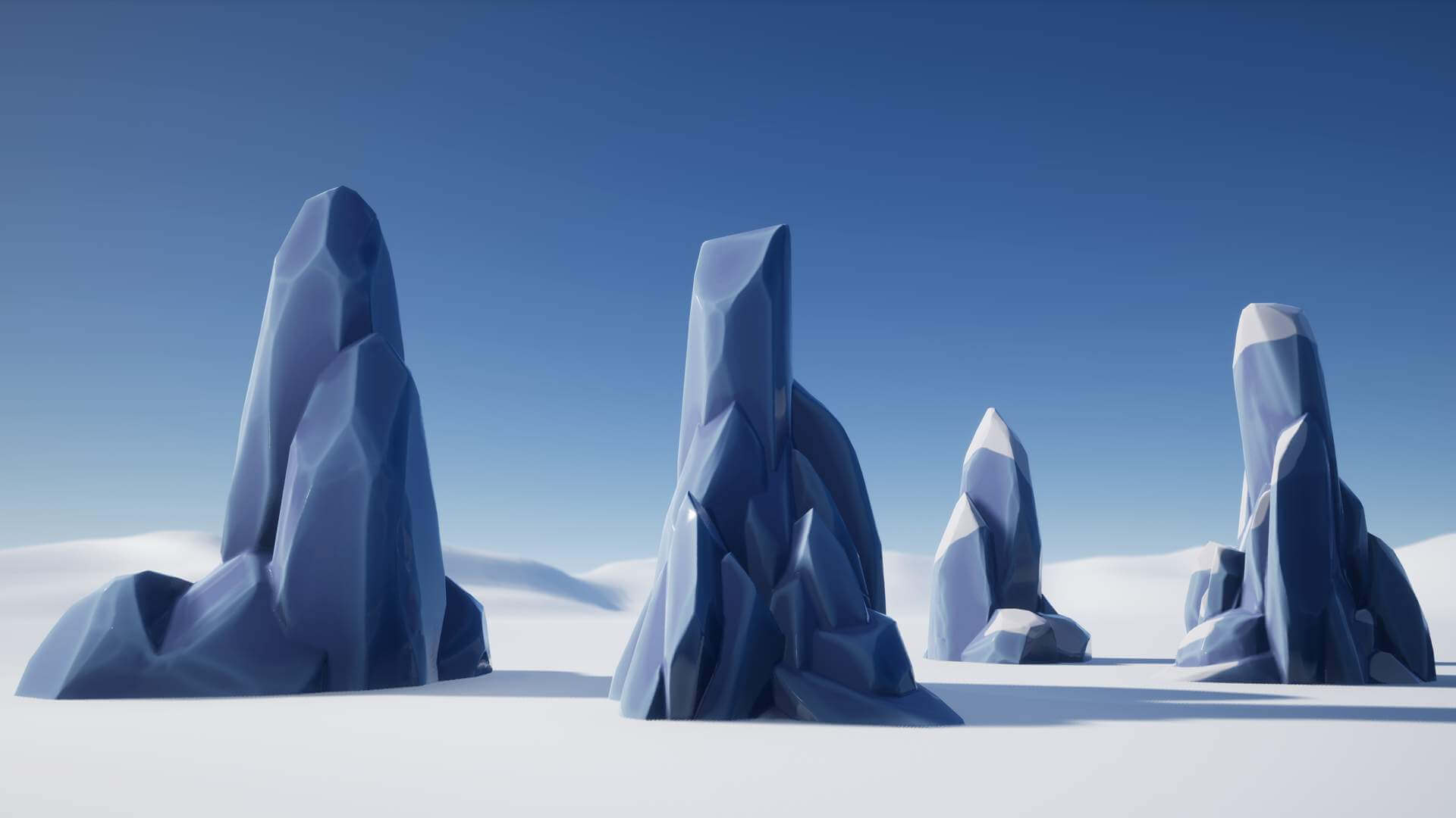 Stylized Ice Formations - 3D Model by invasionstudios
