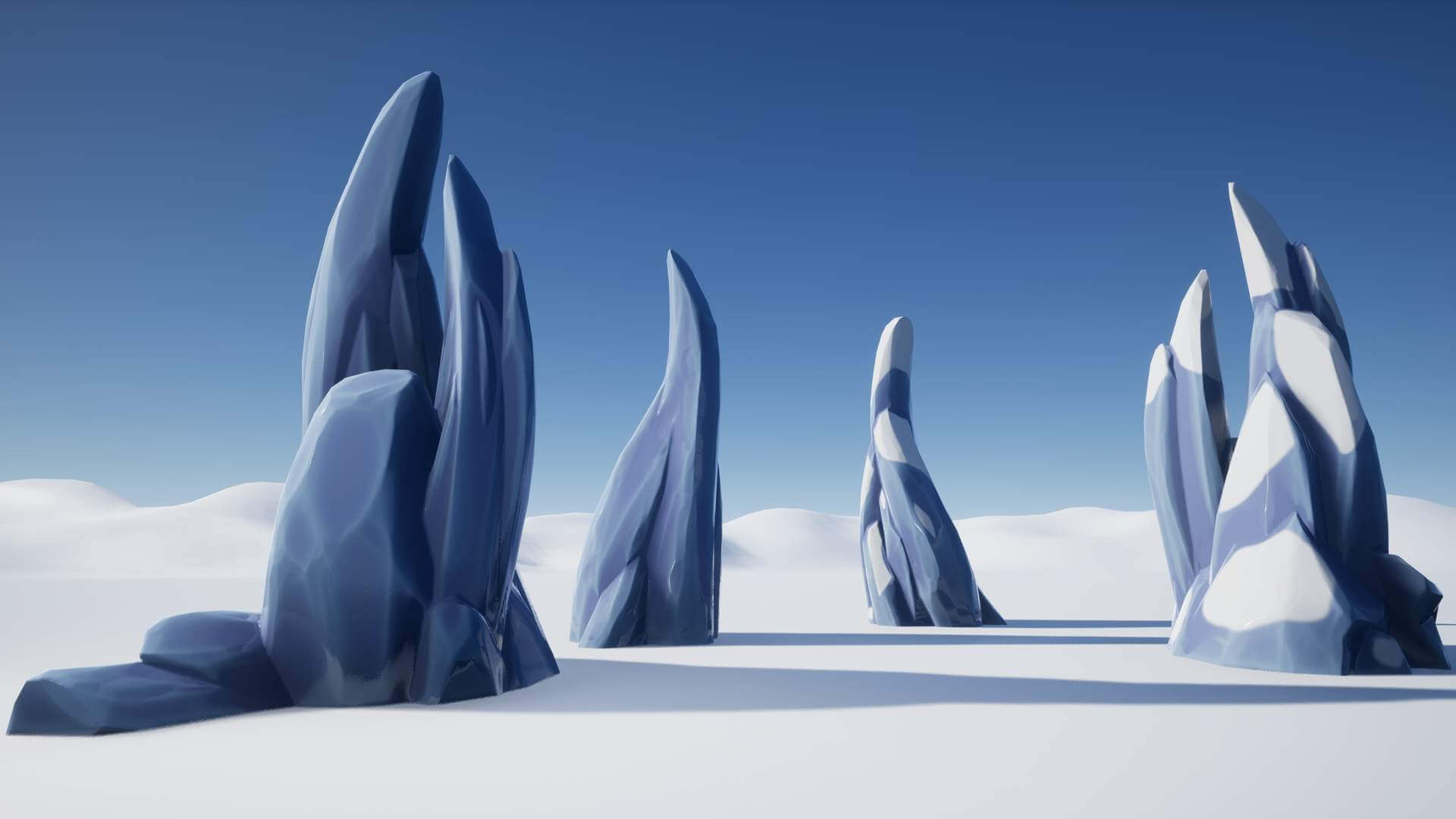 Stylized Ice Formations - 3D Model by invasionstudios