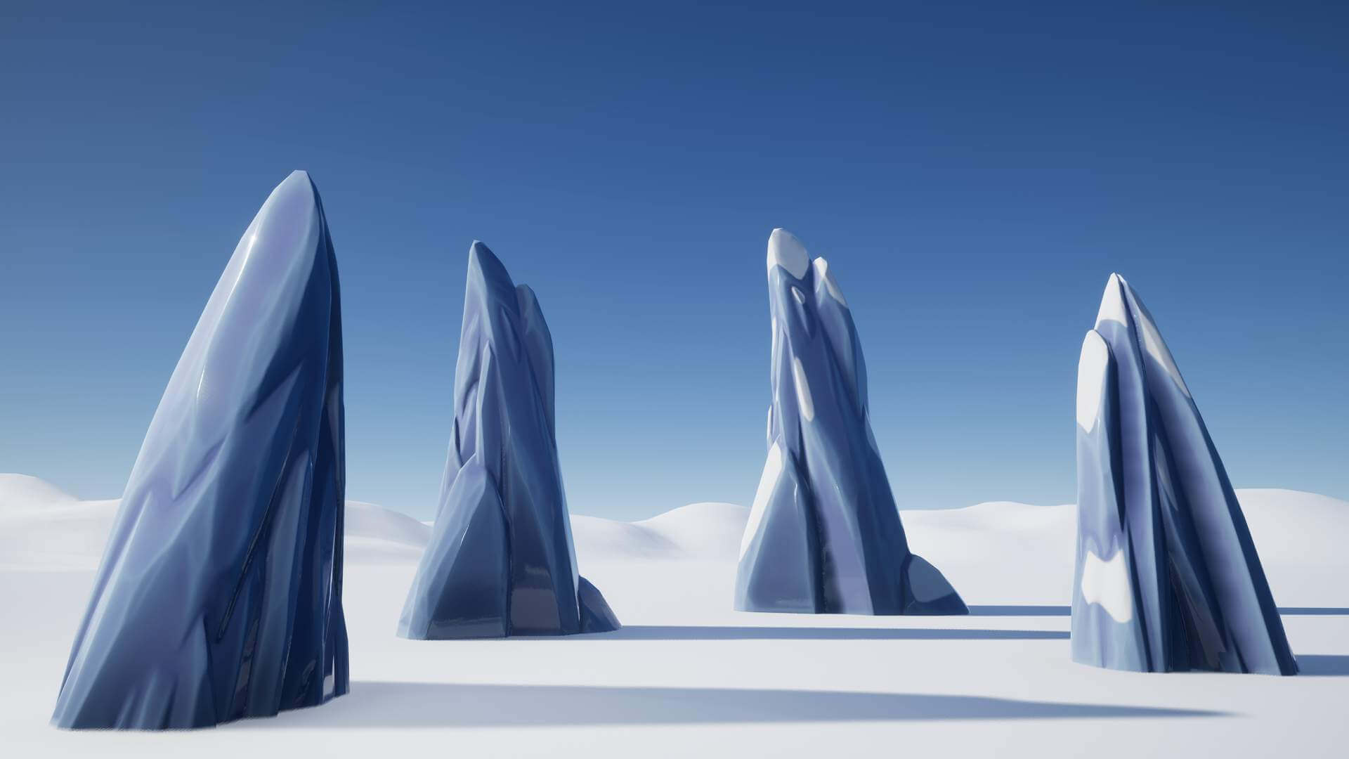Stylized Ice Formations - 3D Model by invasionstudios