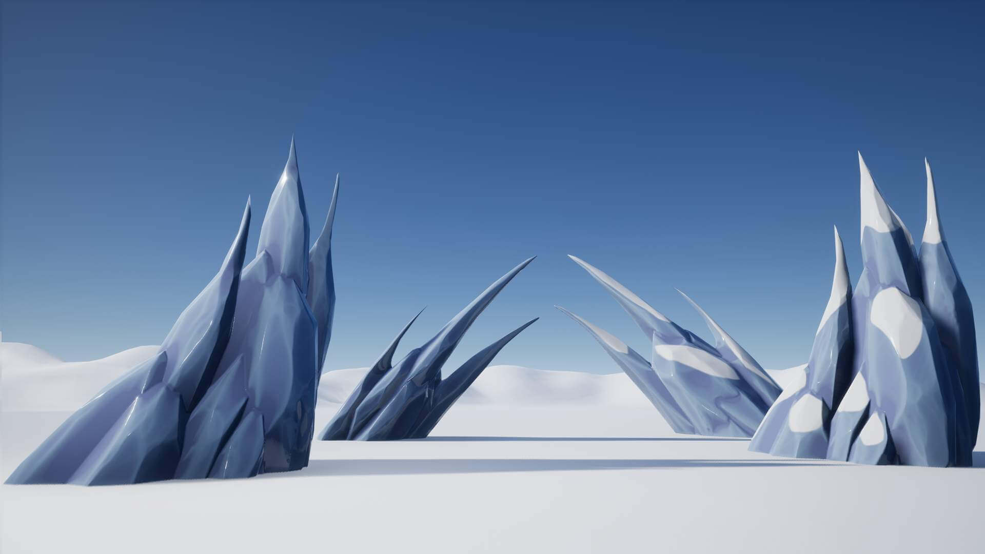 Stylized Ice Formations - 3D Model by invasionstudios