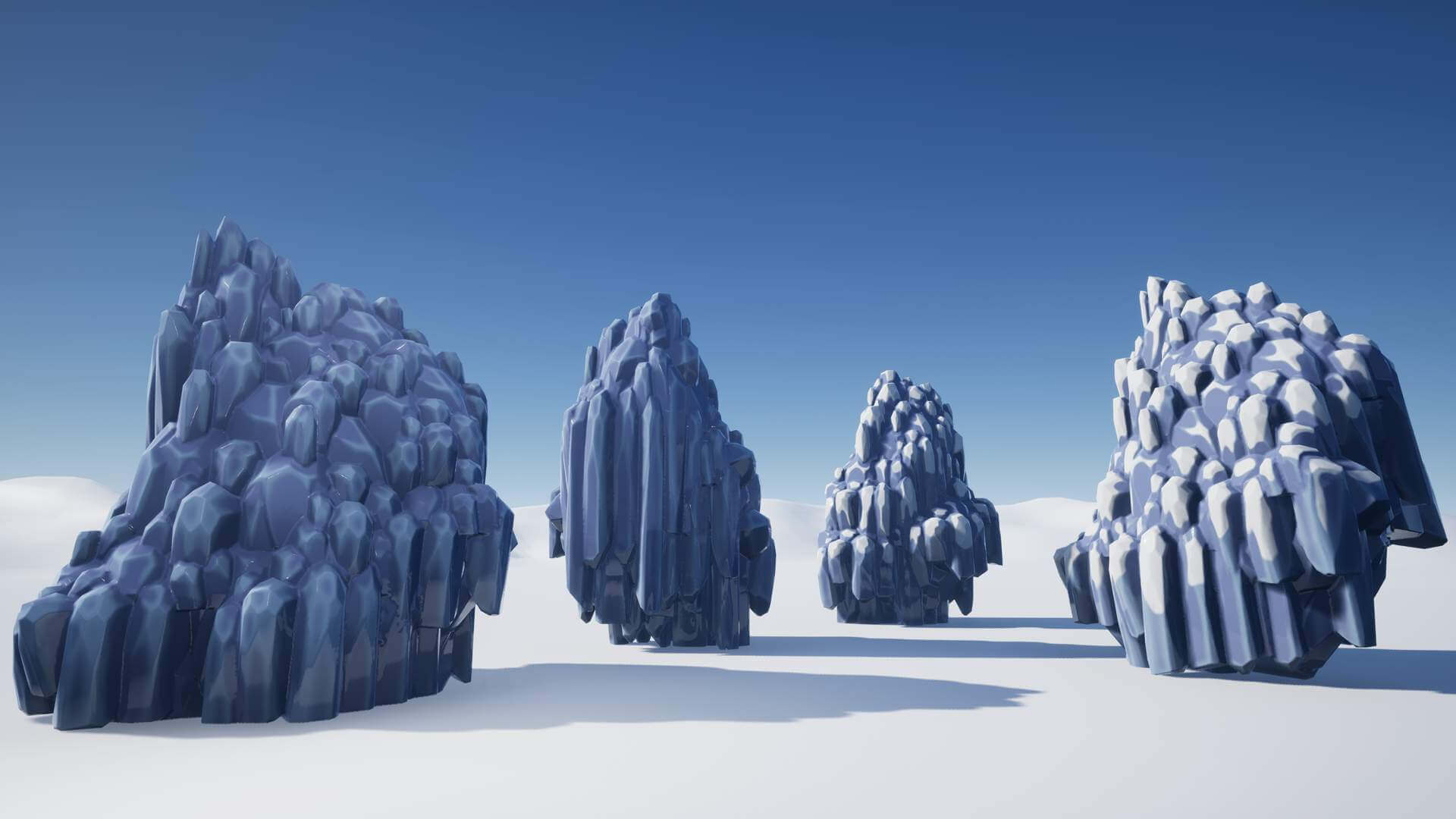 Stylized Ice Formations - 3D Model by invasionstudios