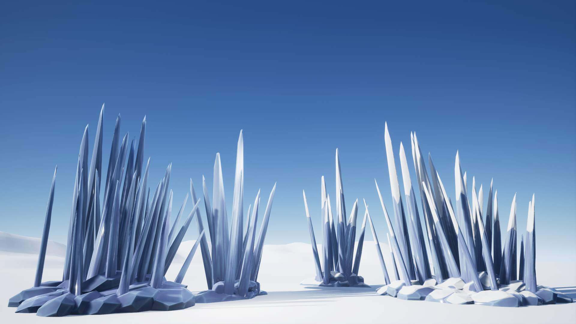 Stylized Ice Formations - 3D Model by invasionstudios
