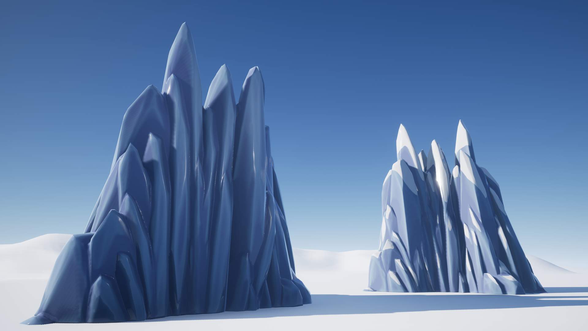 Stylized Ice Formations - 3D Model by invasionstudios