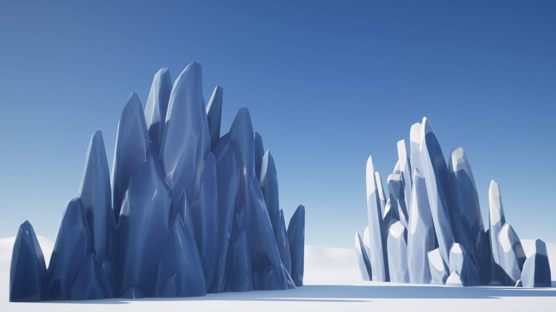Stylized Ice Formations - 3D Model by invasionstudios