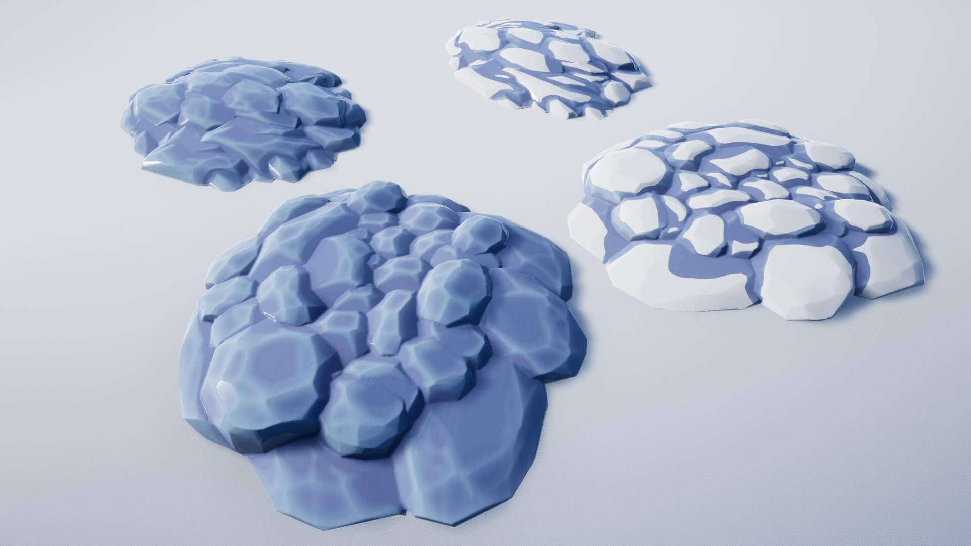 Stylized Ice Formations - 3D Model by invasionstudios