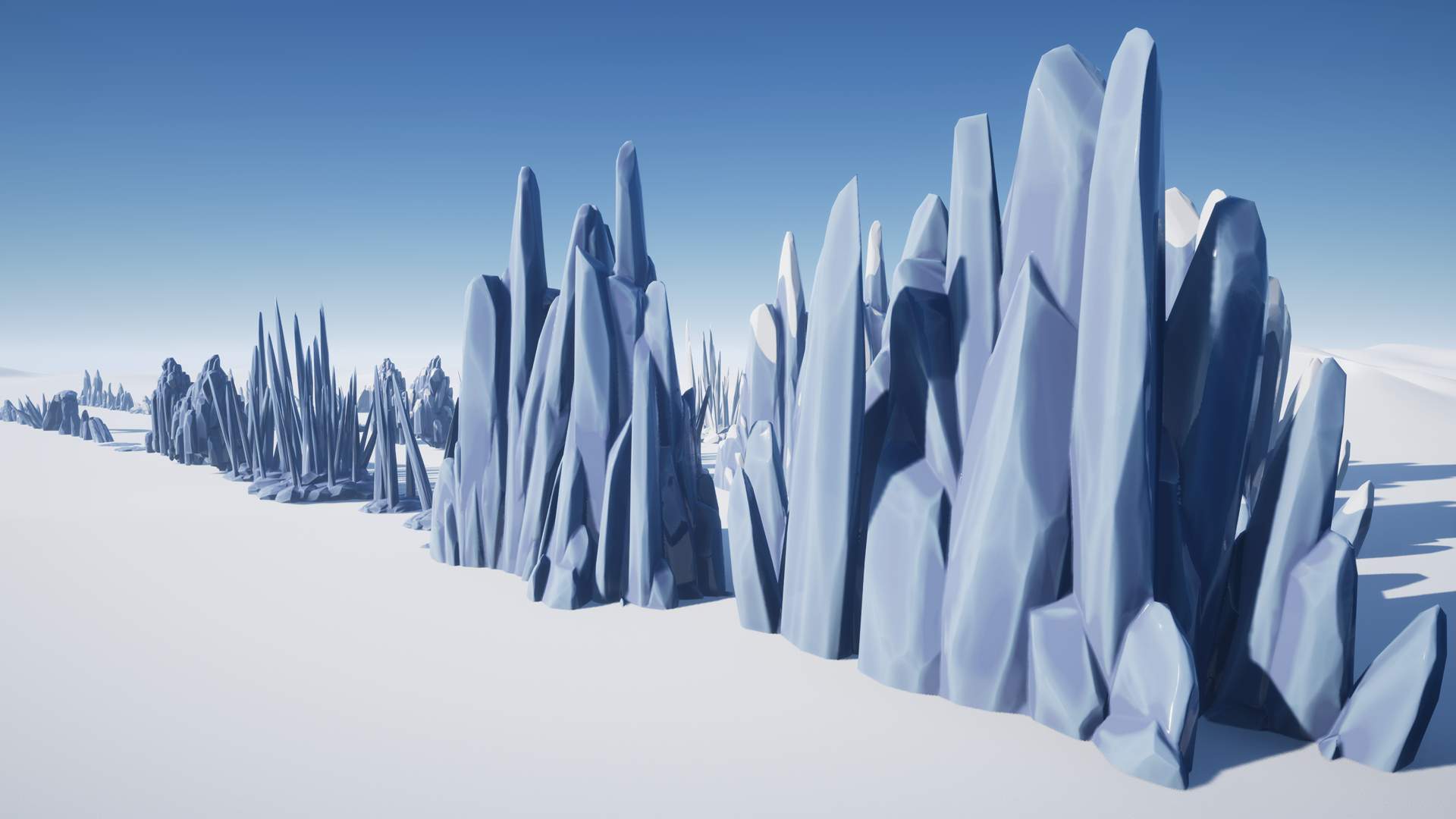 Stylized Ice Formations - 3D Model by invasionstudios