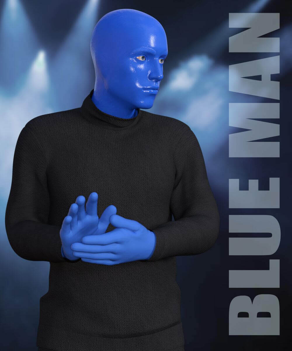 Blue Man For Genesis 8 Male - Daz Content by Ion