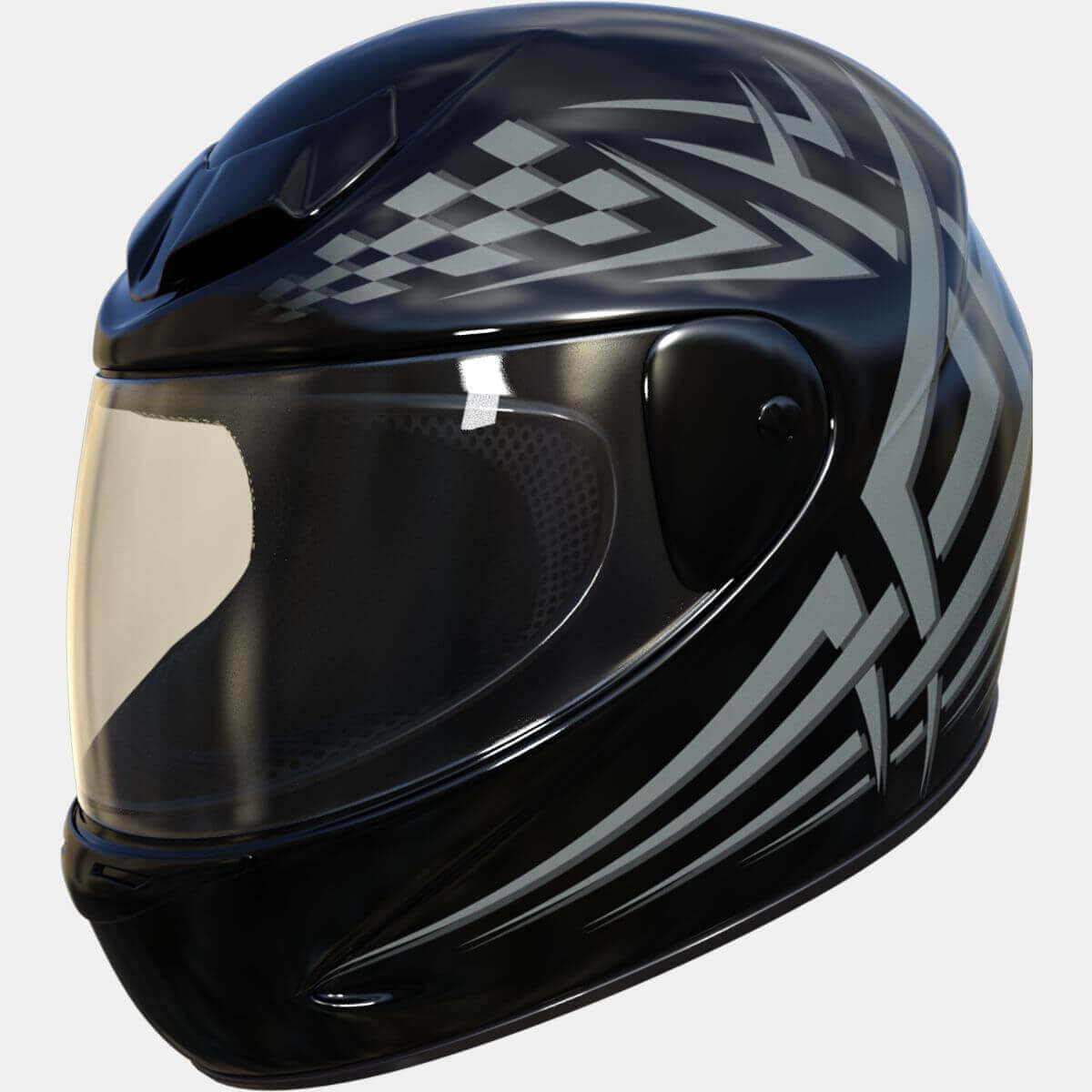 Motorcycle Helmet 3D Model By Ion