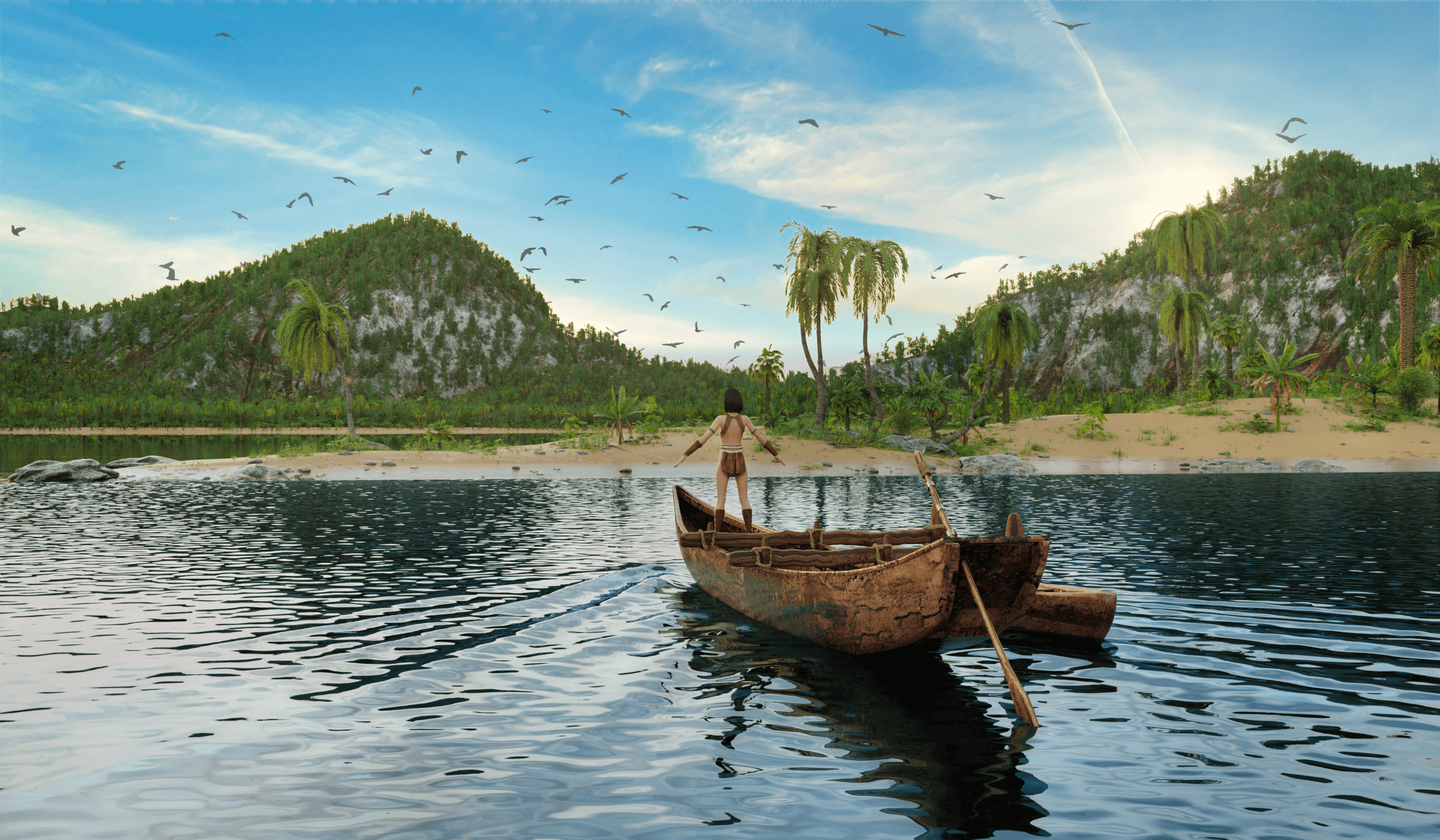 Just a new day in Paradise... 3D Render, Digital Art by ipixel