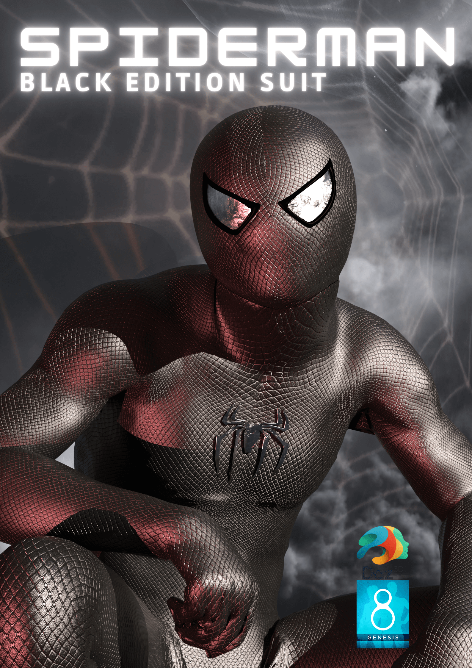 Spiderman Black Edition Suit g8m 3D Render | RenderHub Gallery