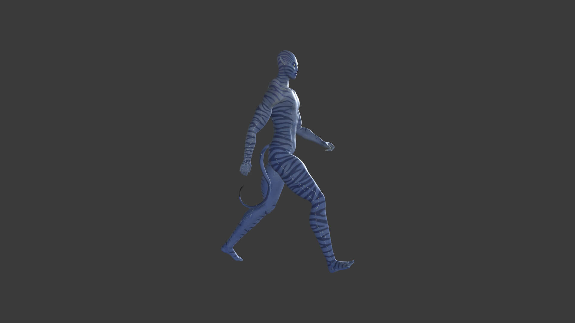 AVTR-003 Avatar Walking Animation 3D Model by IpoyPunk