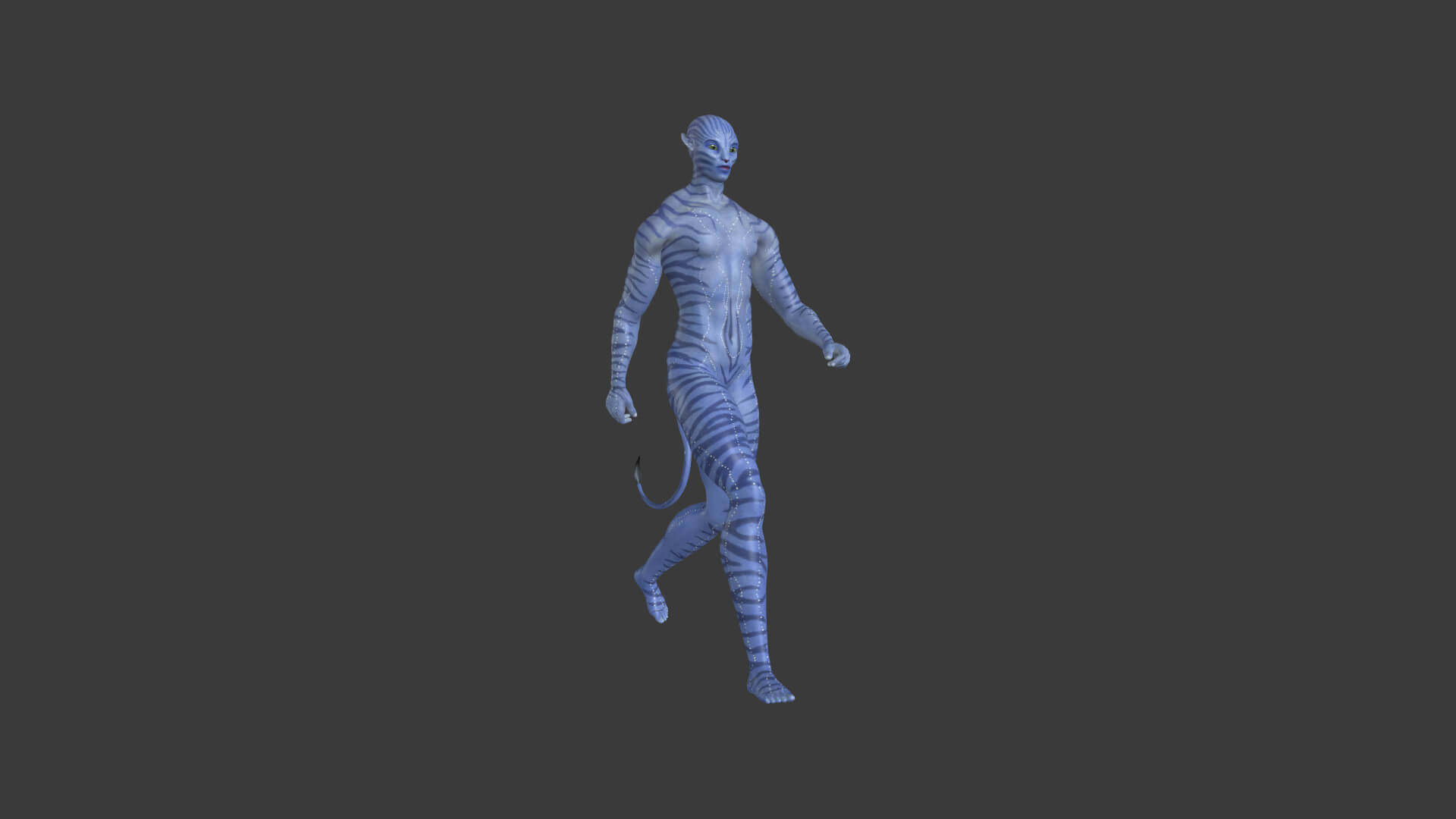 AVTR-003 Avatar Walking Animation 3D Model by IpoyPunk