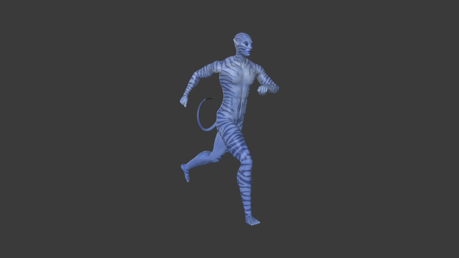 AVTR-004 Avatar Running Animation 3D Model by IpoyPunk