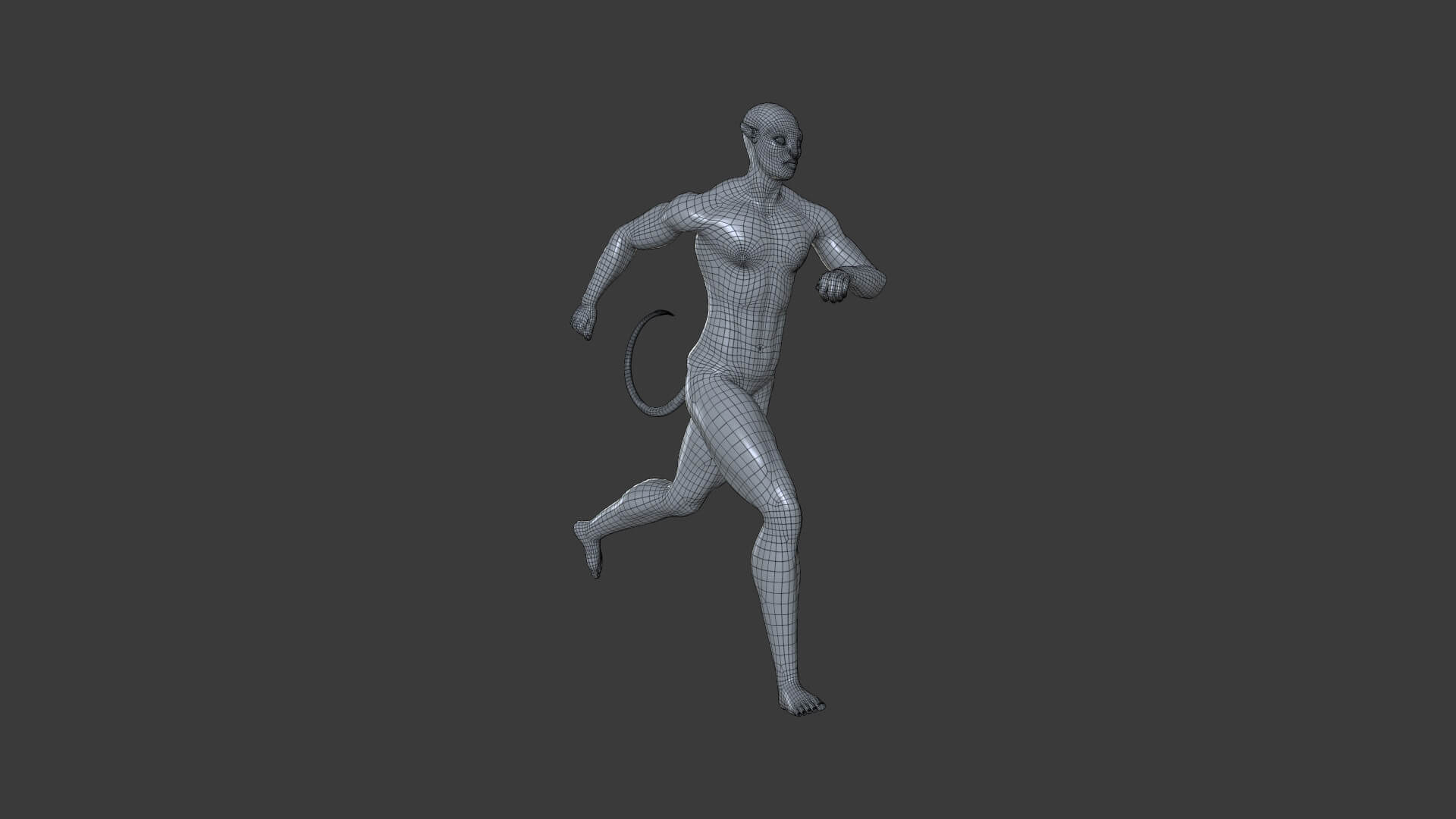 AVTR-004 Avatar Running Animation 3D Model by IpoyPunk