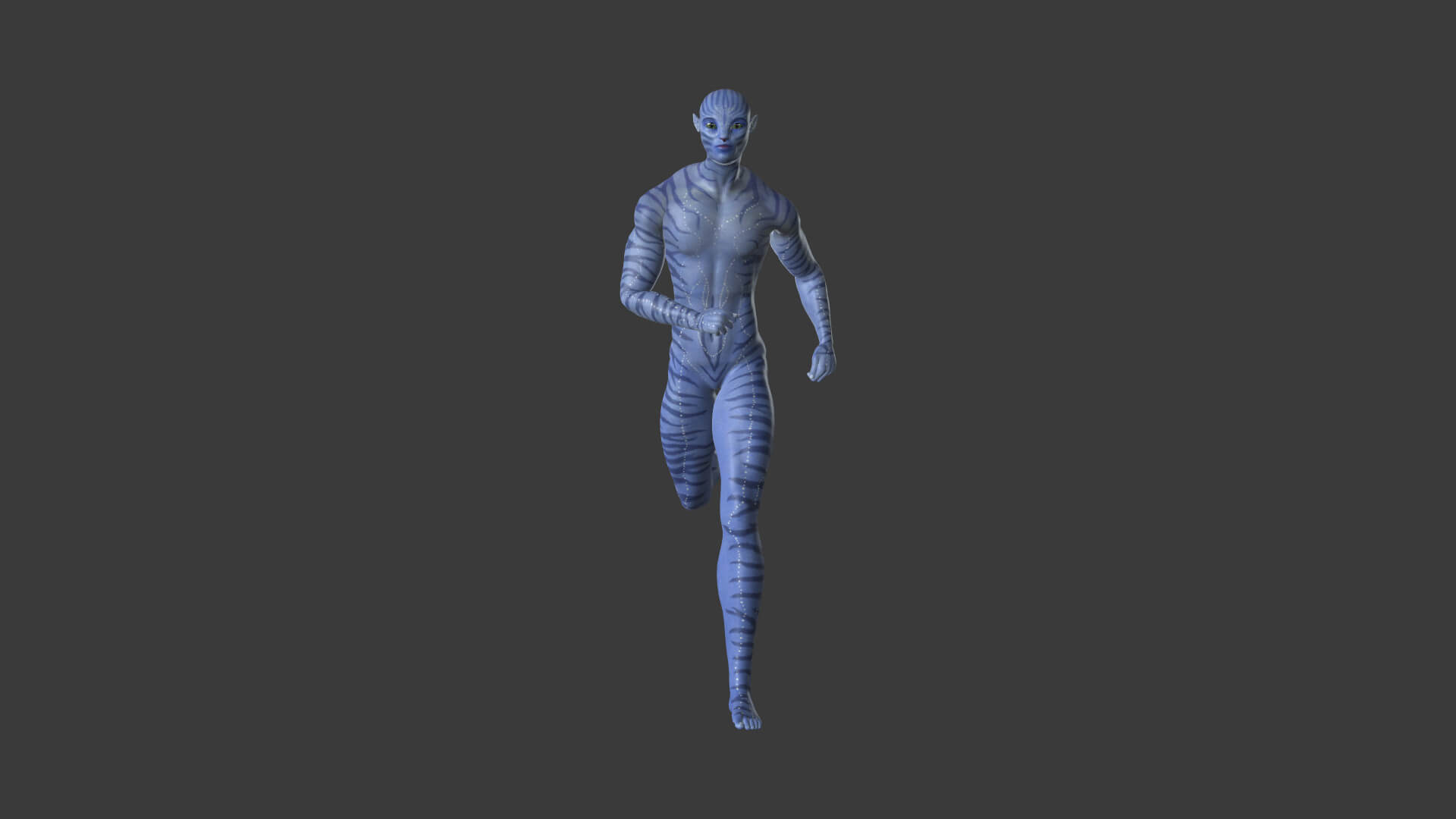 AVTR-004 Avatar Running Animation 3D Model by IpoyPunk