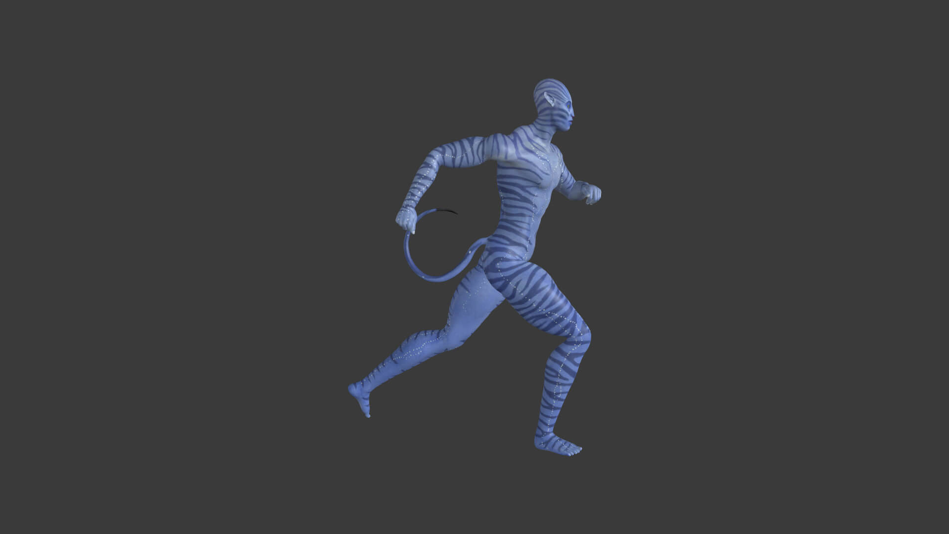 AVTR-004 Avatar Running Animation 3D Model by IpoyPunk