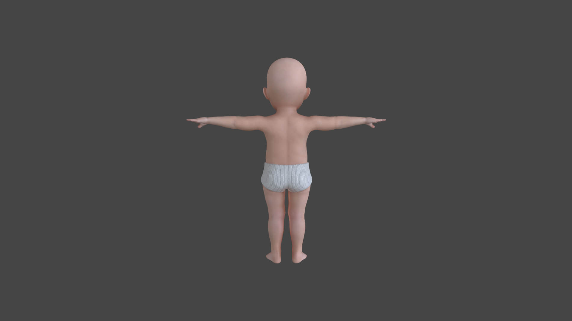BABY-001 Rigged Baby 3D Model by IpoyPunk