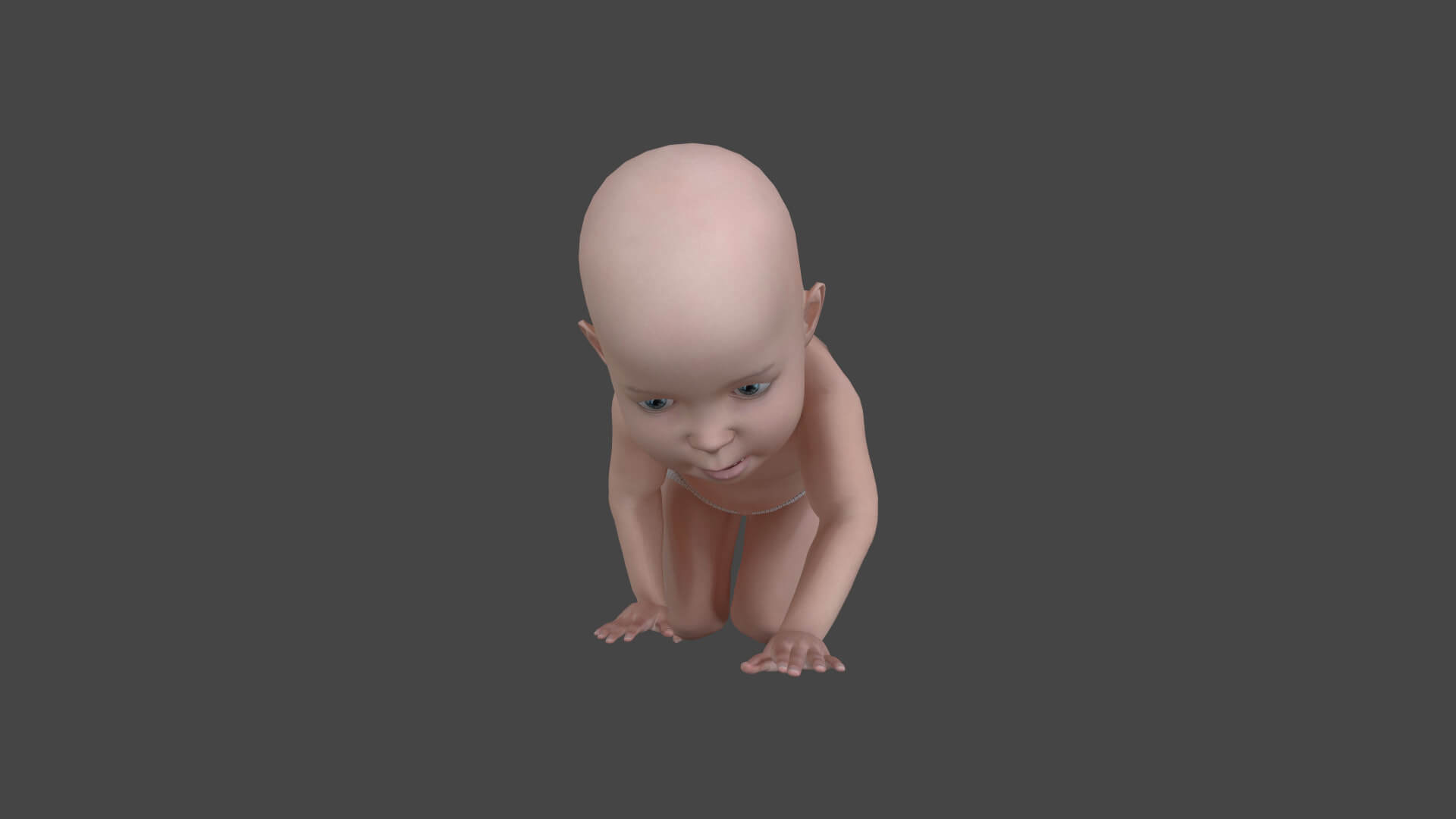 BABY-002 Crawling Animation 3D Model by IpoyPunk