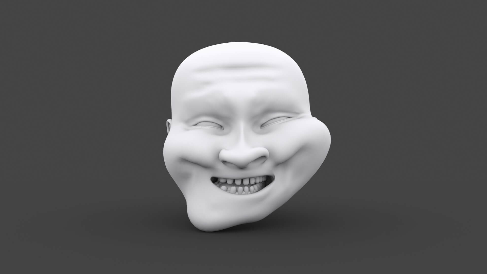 TrollFace - 3D Model by IpoyPunk