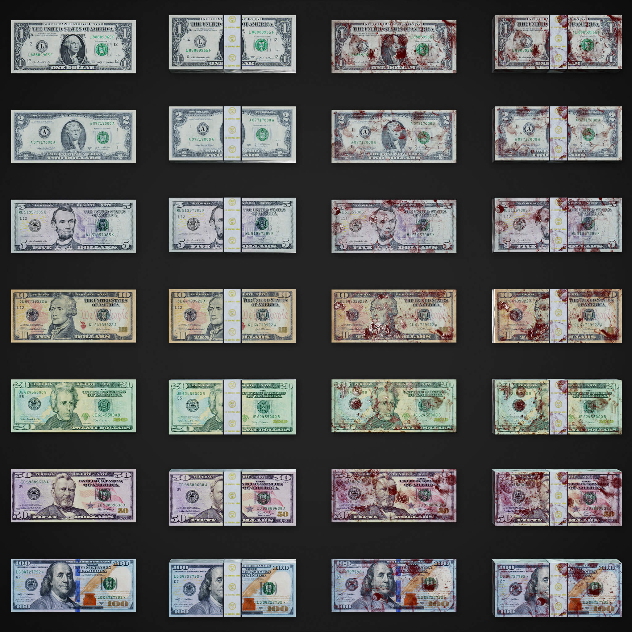 American Paper Money - 3D Model by iQuon