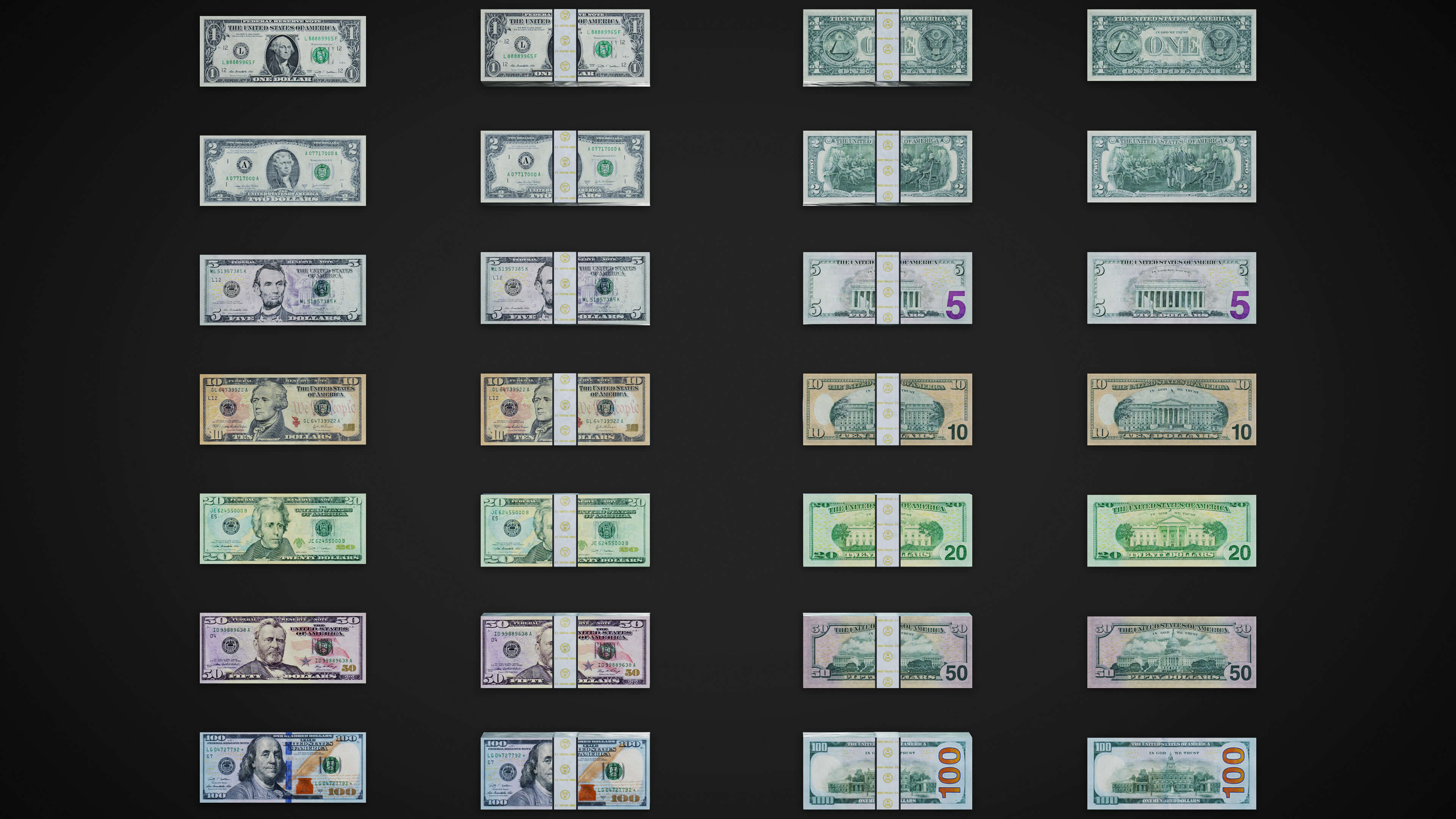 American Paper Money - 3D Model by iQuon