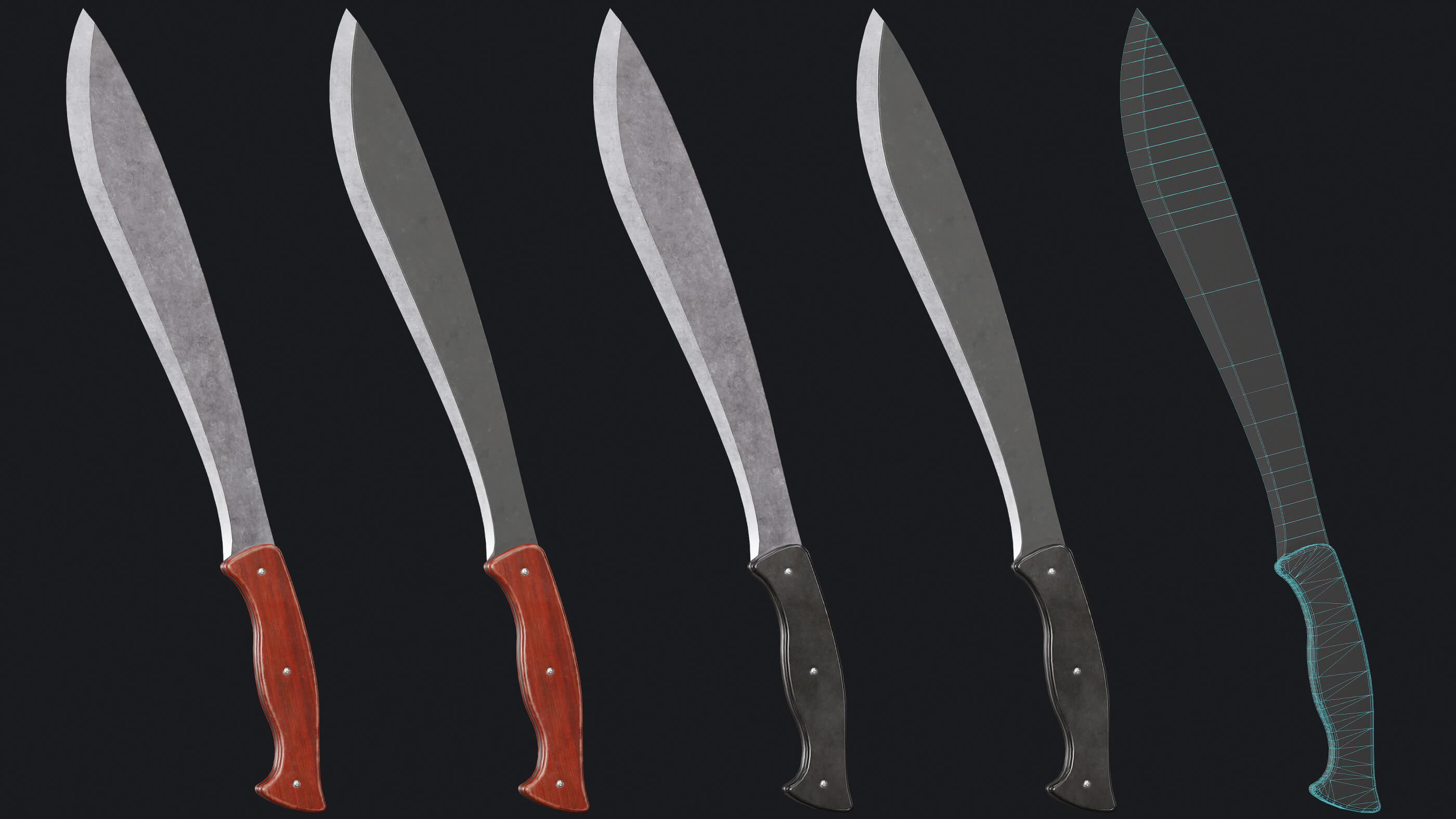 Camping Rusty Machete - 3D Model by iQuon