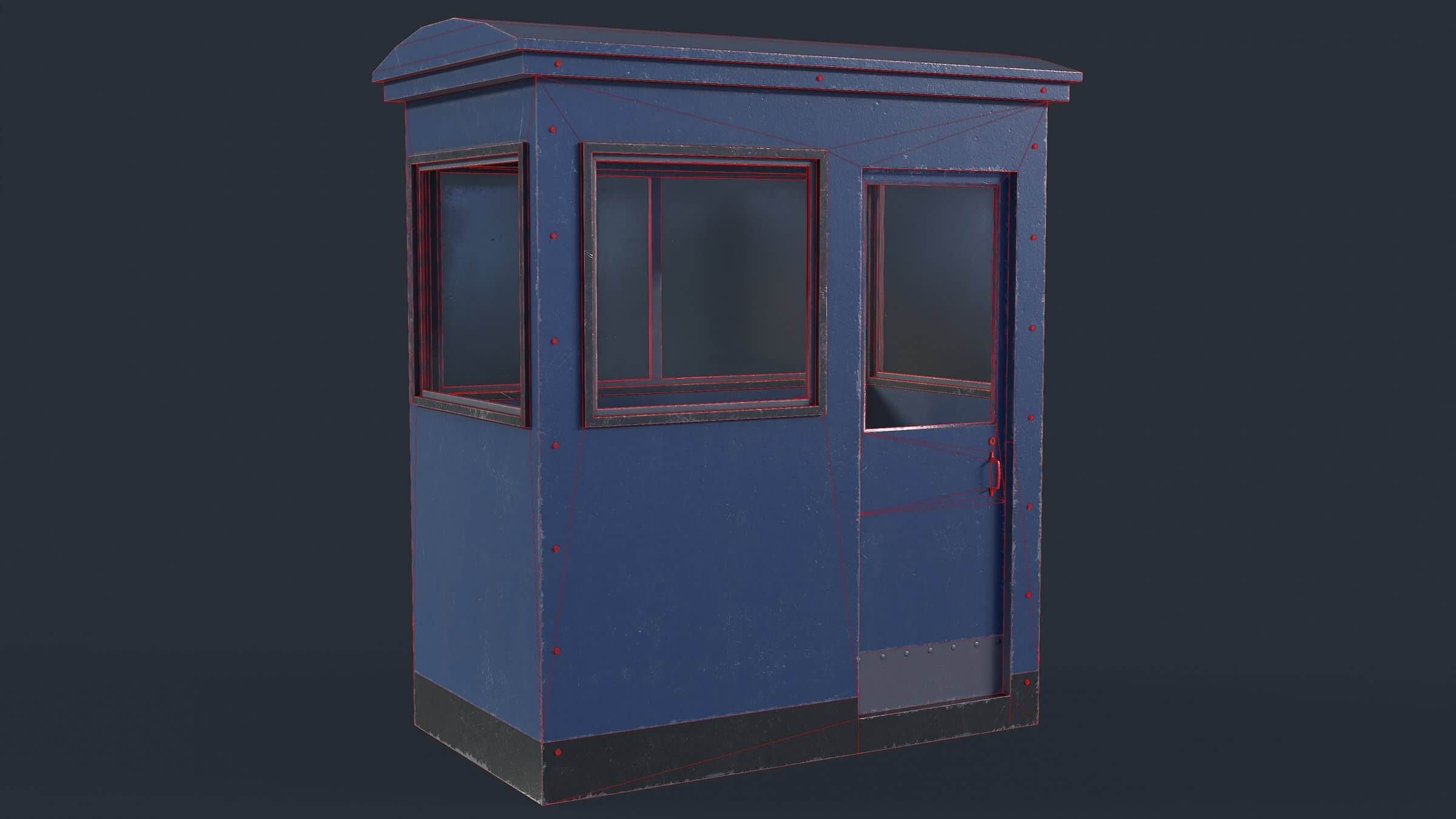Checkpoint Security Booth - 3D Model by iQuon