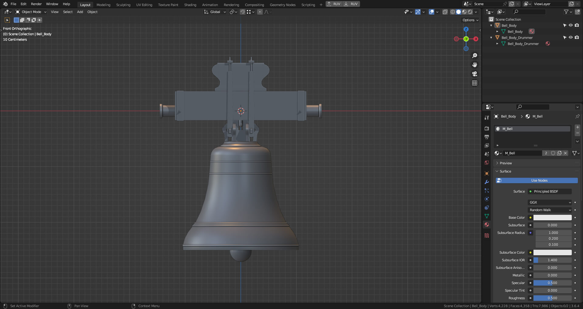 Old Church Bell - 3D Model by iQuon