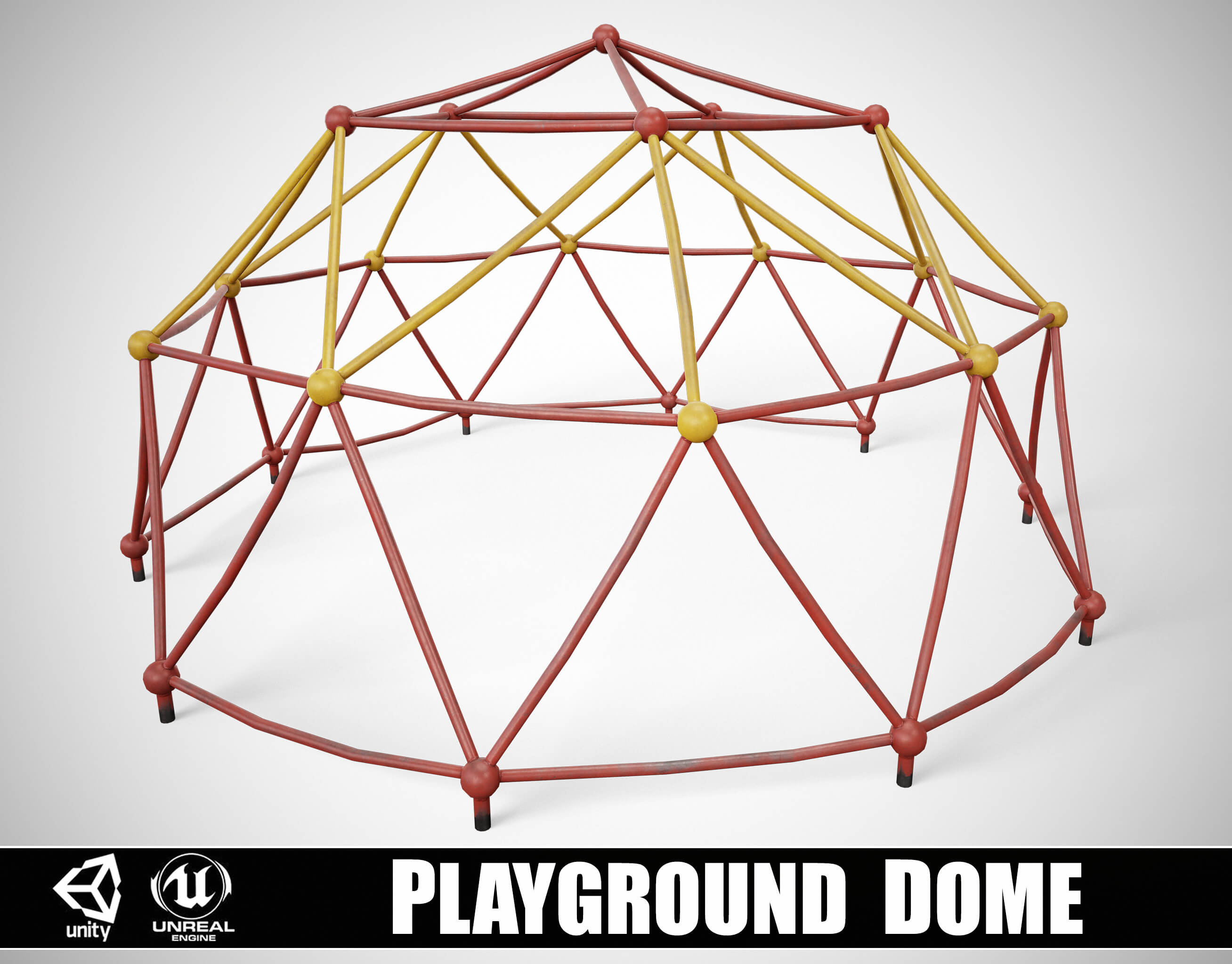 Collection of 15 Painted Playground Items - 3D Model by iQuon