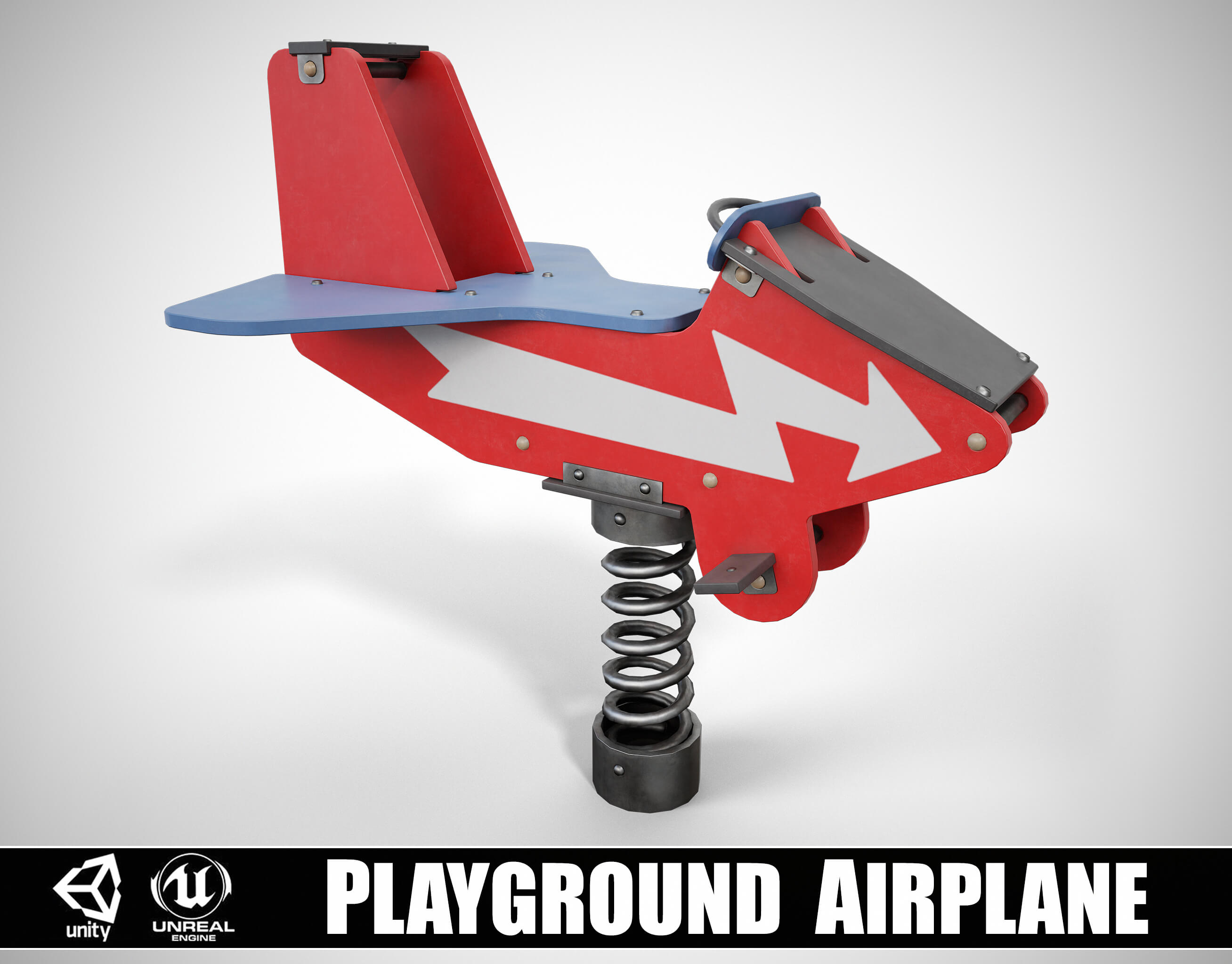 Collection of 15 Painted Playground Items - 3D Model by iQuon