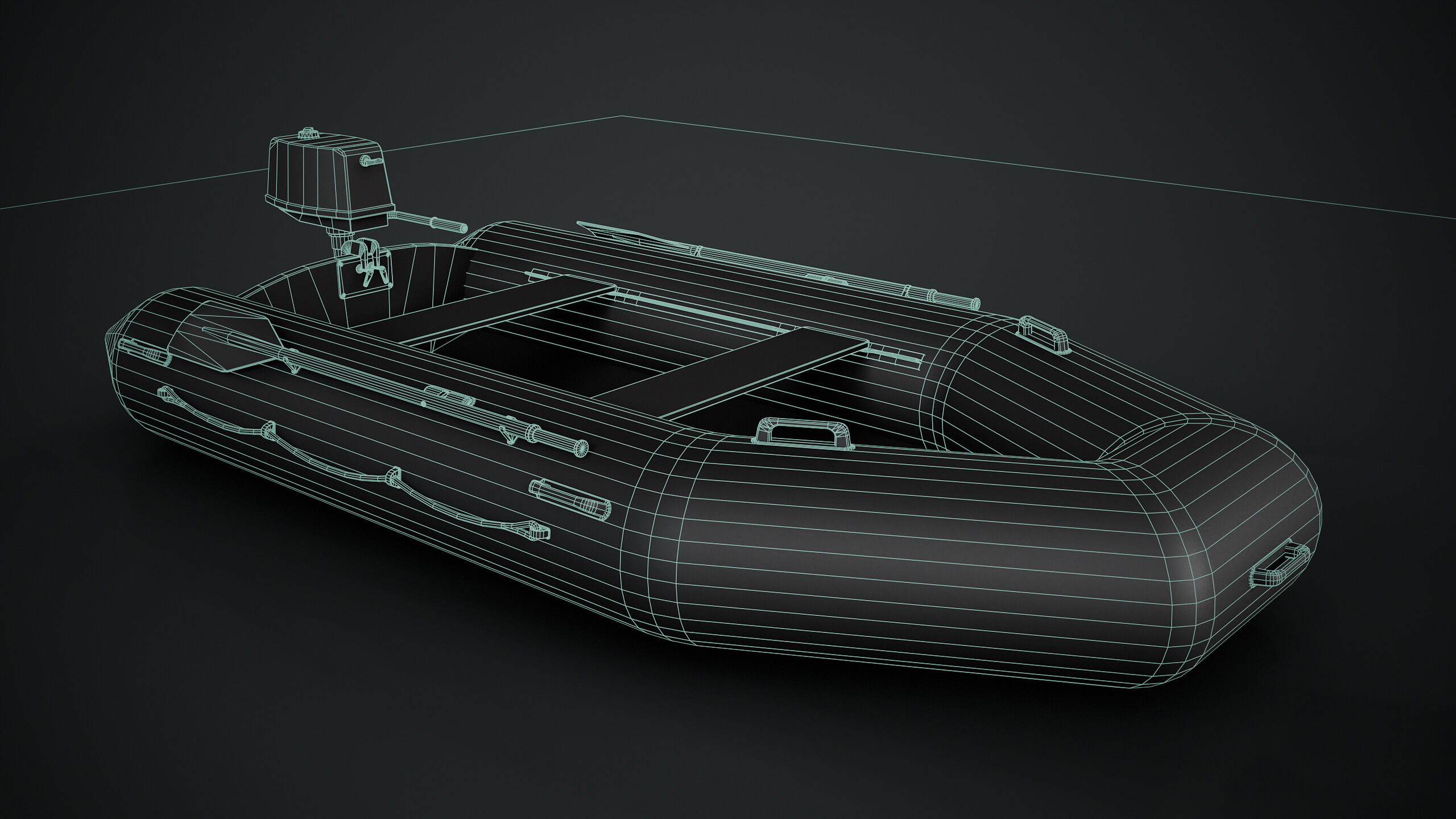 Inflatable Boat - 3D Model by iQuon