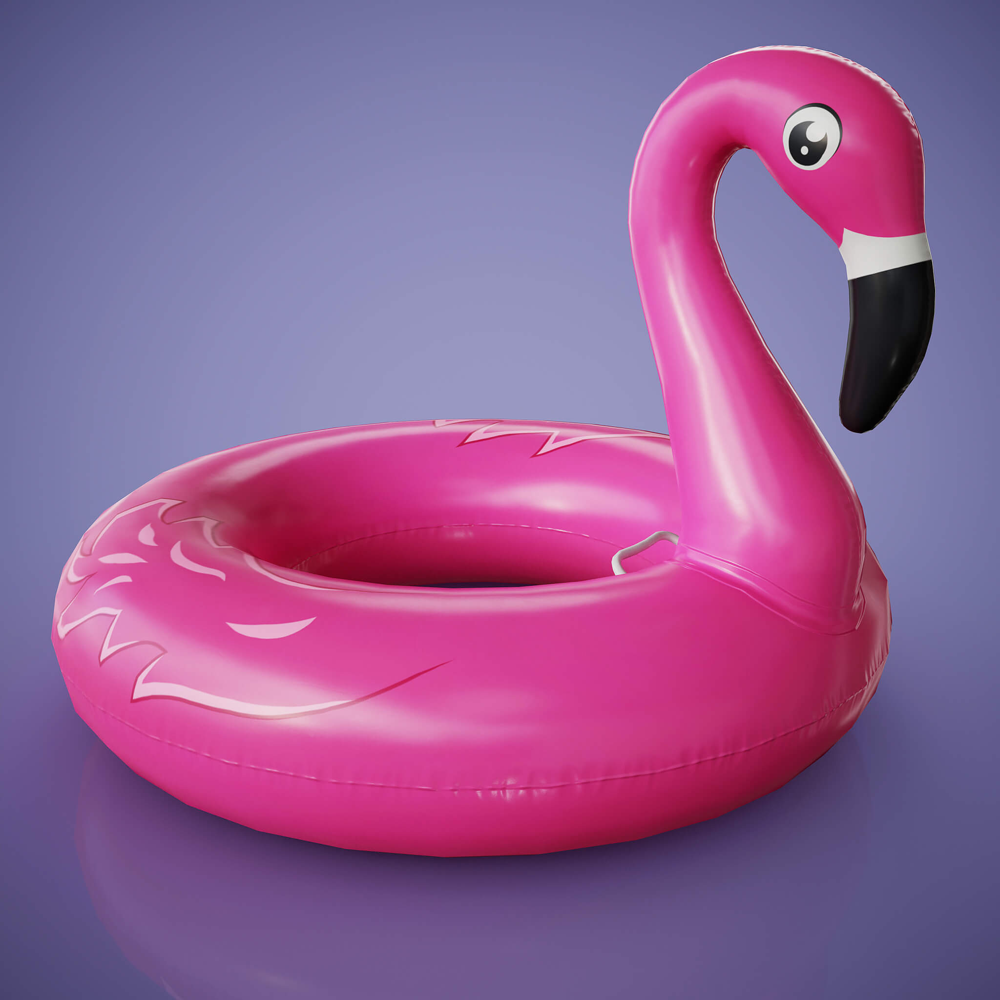 Inflatable Pink Flamingo Toy - 3D Model by iQuon