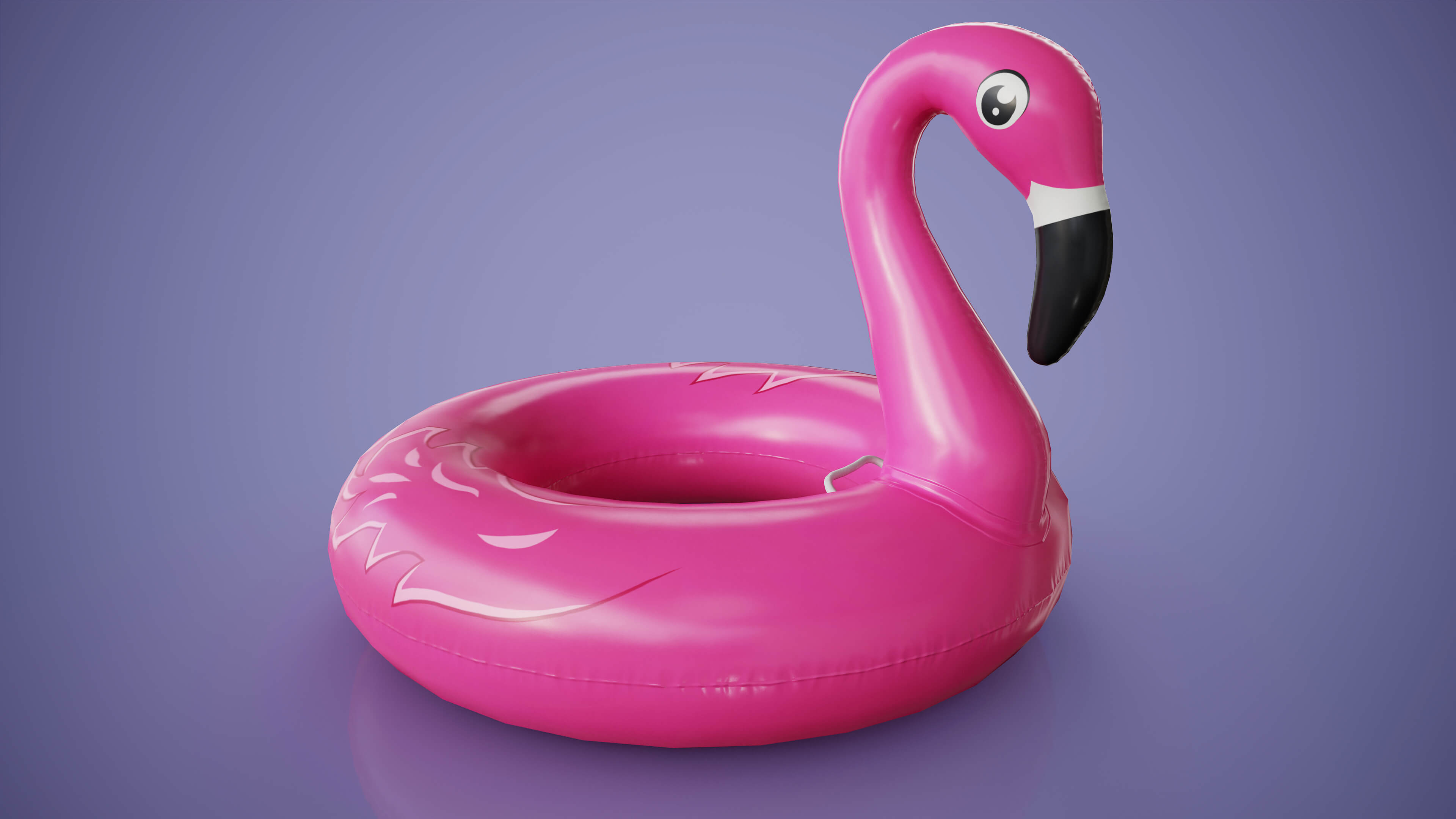 Inflatable Pink Flamingo Toy - 3D Model by iQuon