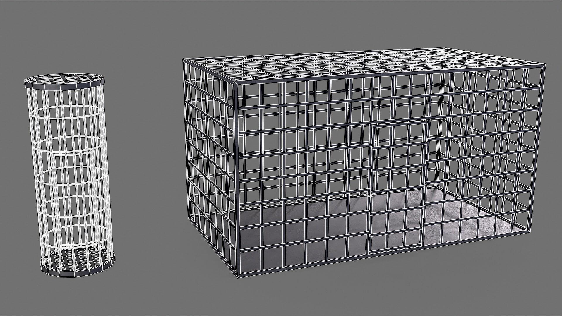 Medieval Iron Cages - 3D Model by iQuon