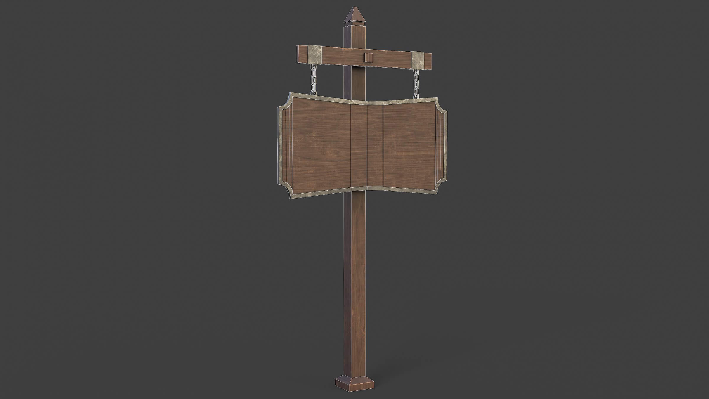 Medieval Signboard V2 - 3D Model by iQuon