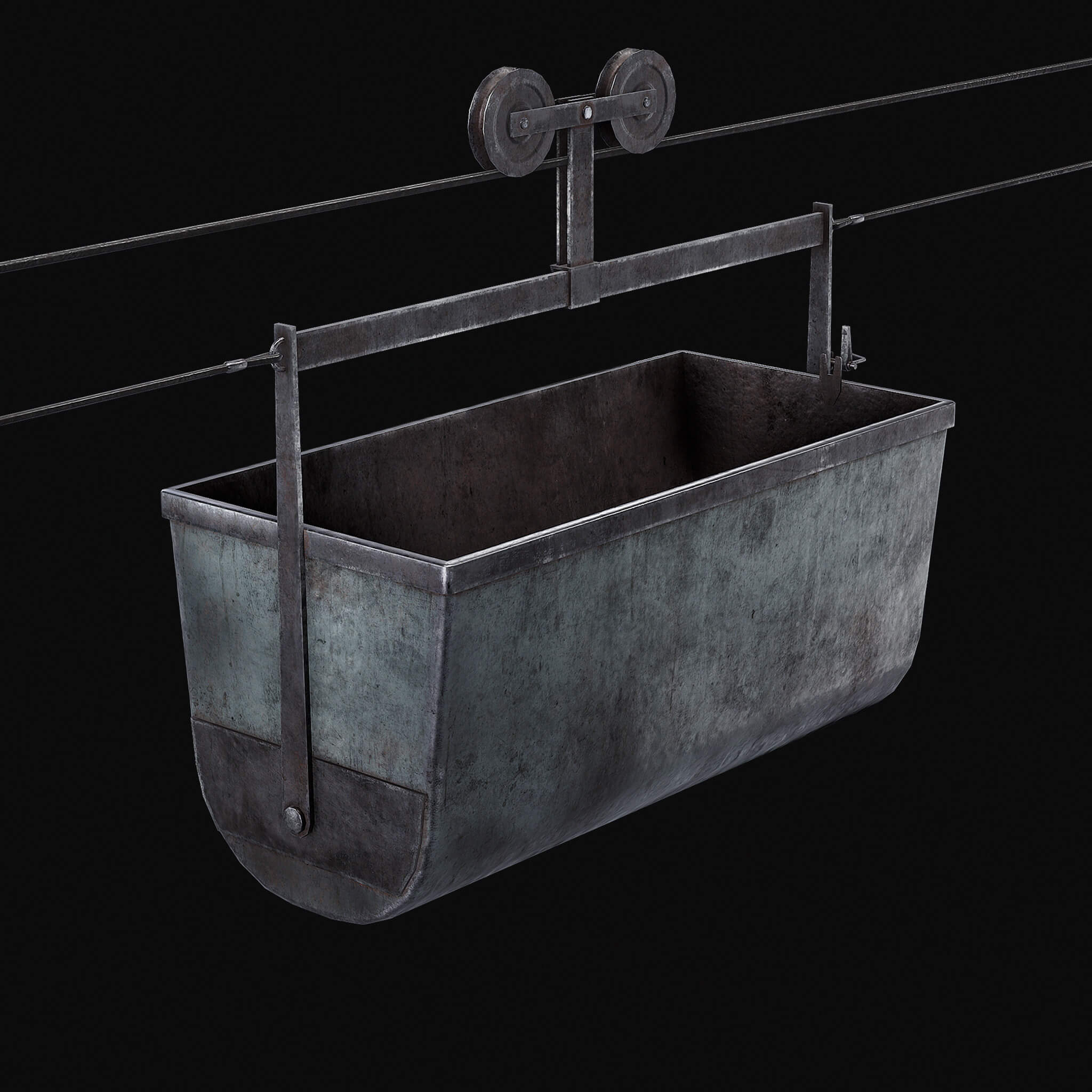 Mine Large Hanging Cart - 3D Model by iQuon