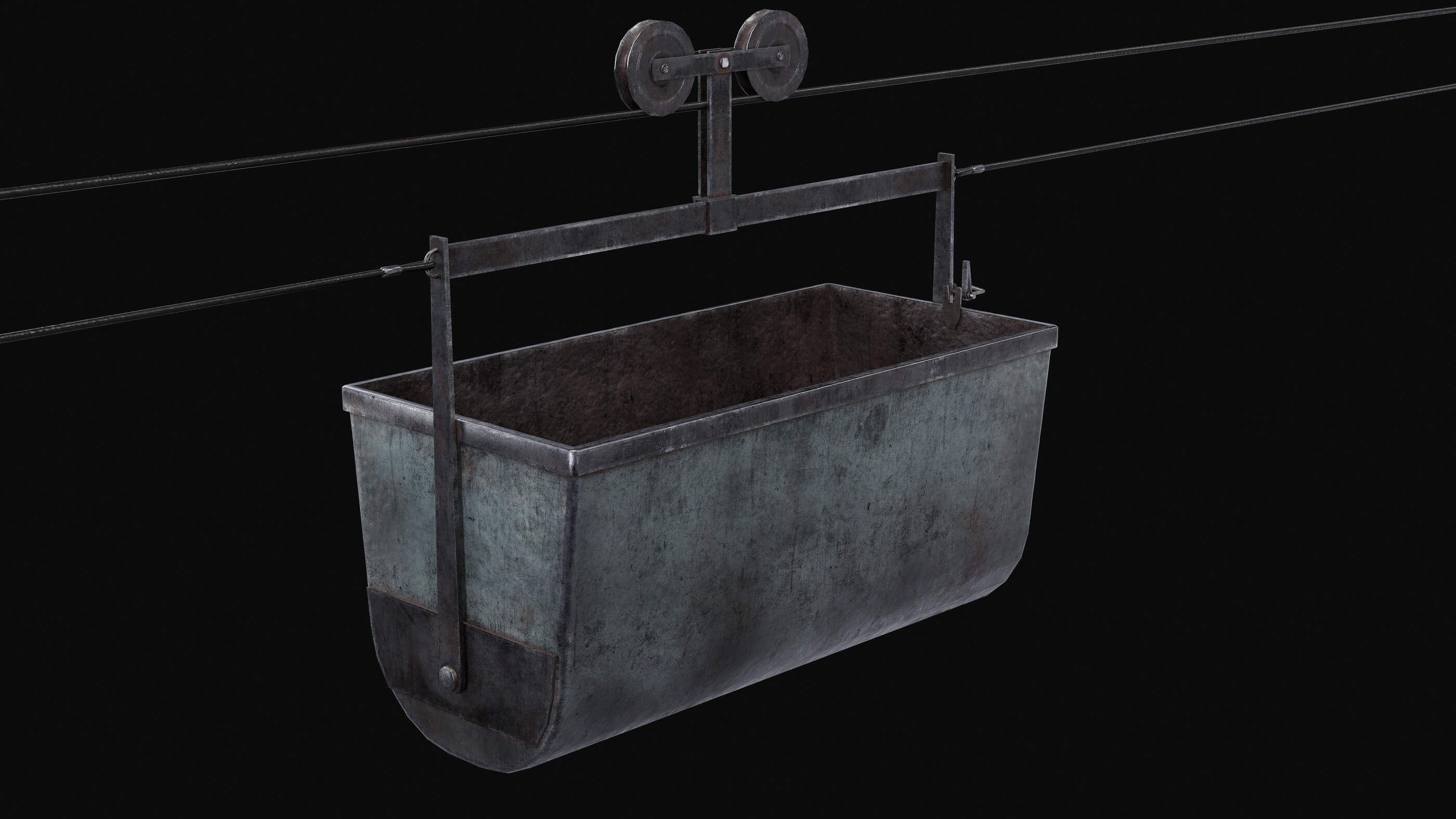 Mine Large Hanging Cart - 3D Model by iQuon
