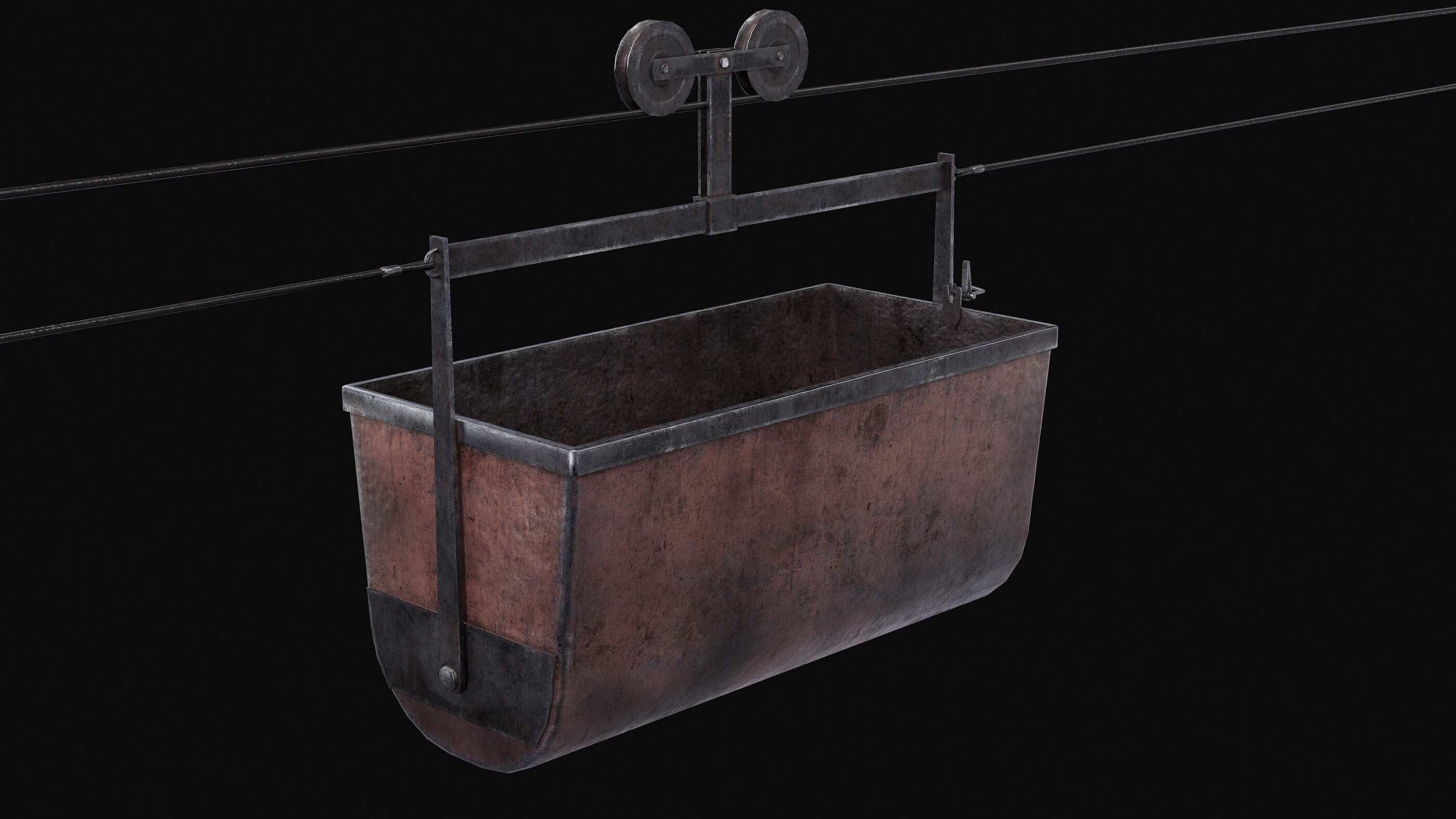 Mine Large Hanging Cart - 3D Model by iQuon