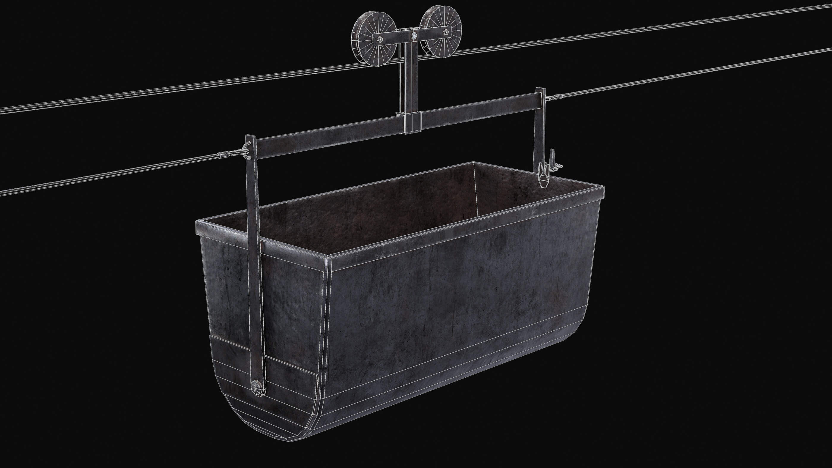 Mine Large Hanging Cart - 3D Model by iQuon